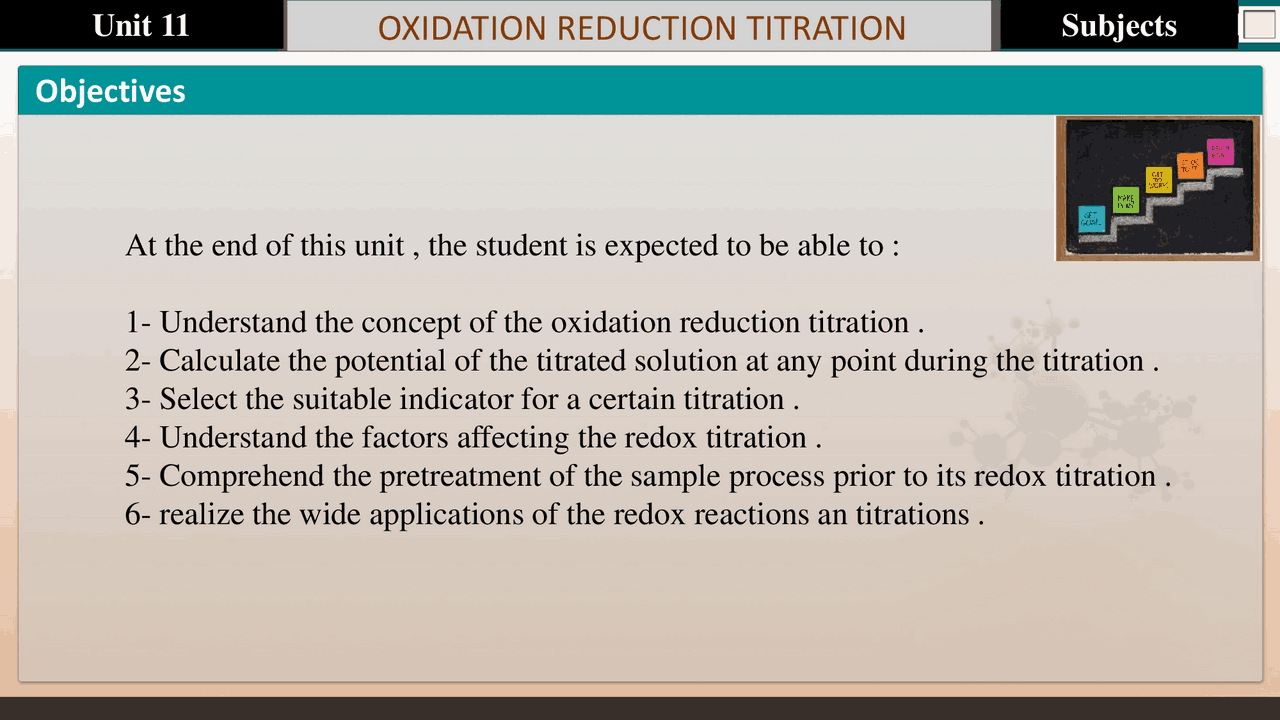 OXIDATION REDUCTION TITRATION | Study Guides, Projects, Research ...