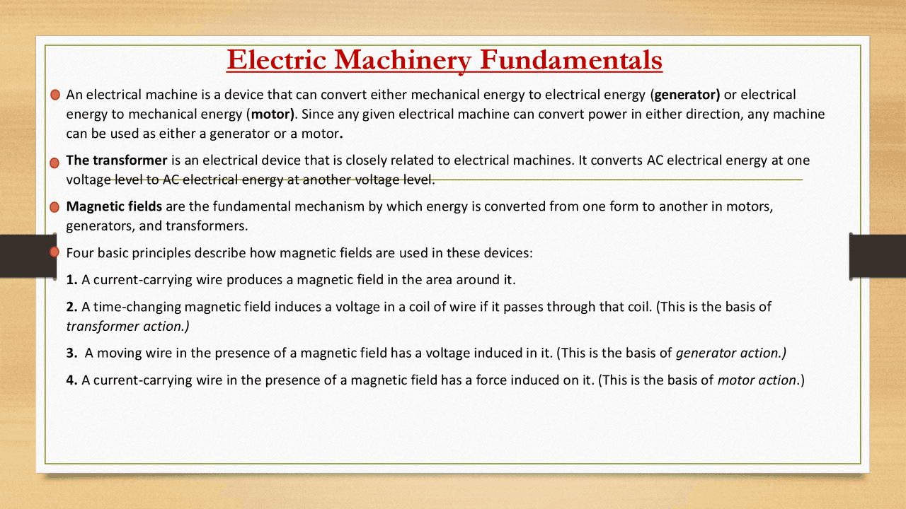 Electric Machinery Fundamentals | Study notes Law | Docsity