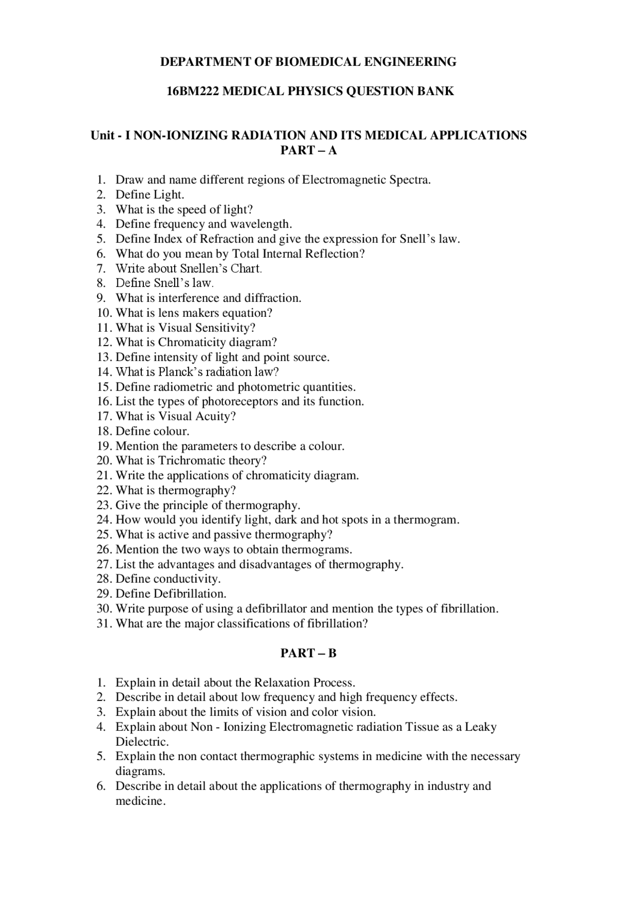 MEDICAL PHYSICS QUESTION BANK | Study Guides, Projects, Research ...