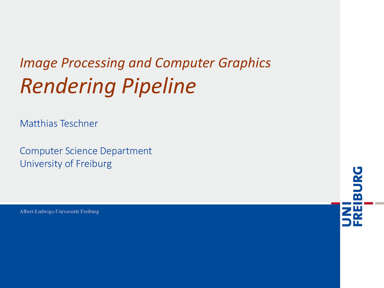 Rendering Pipeline Computer Graphics Exams Computer Graphics Docsity