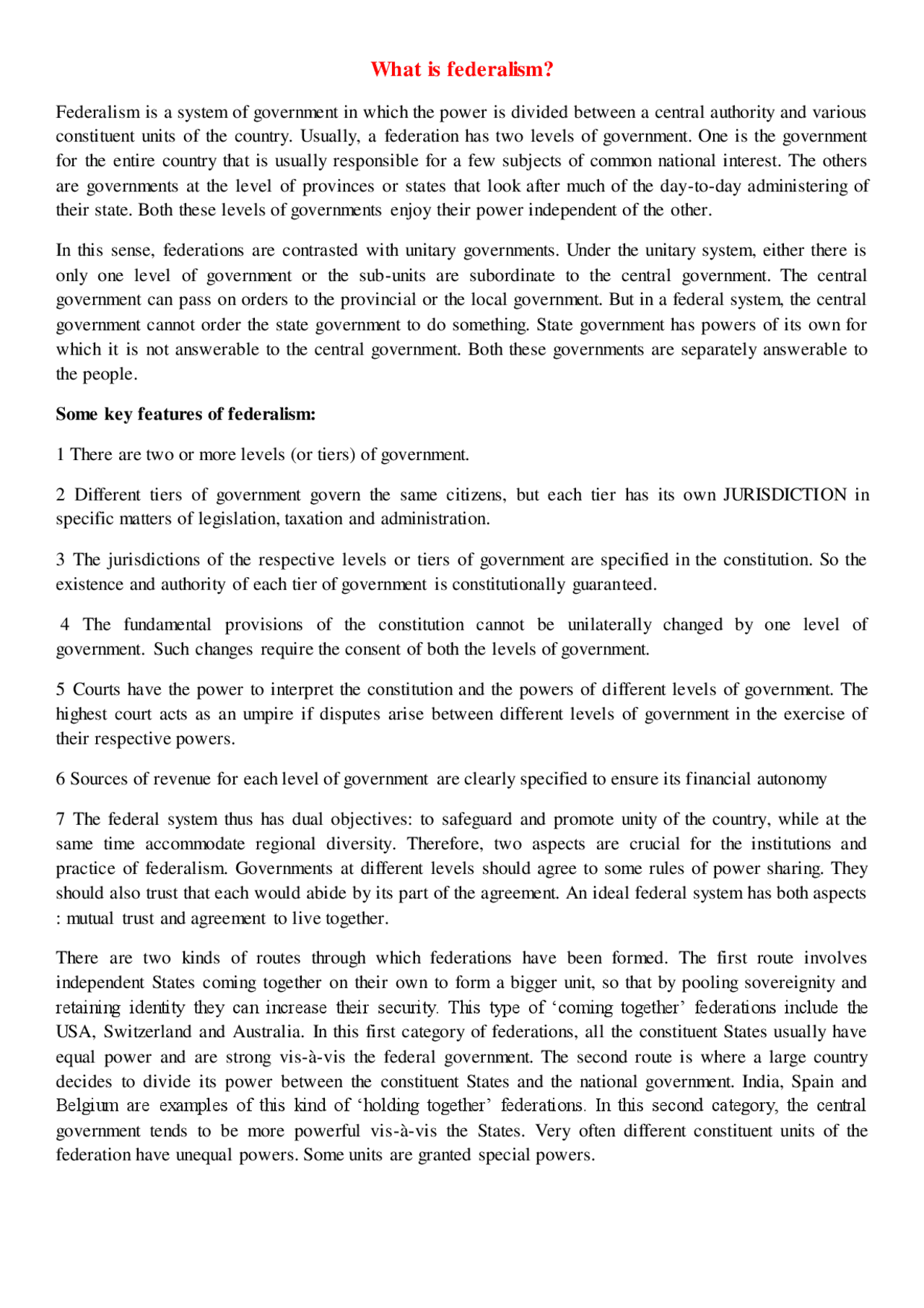 What is federalism? | Study Guides, Projects, Research Federal Courts ...