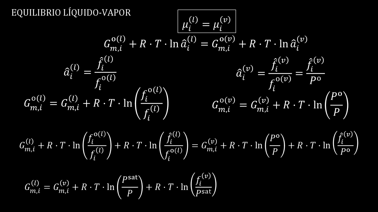 Equilibrio líquido vapor | Apuntes de Fisicoquímica | Docsity