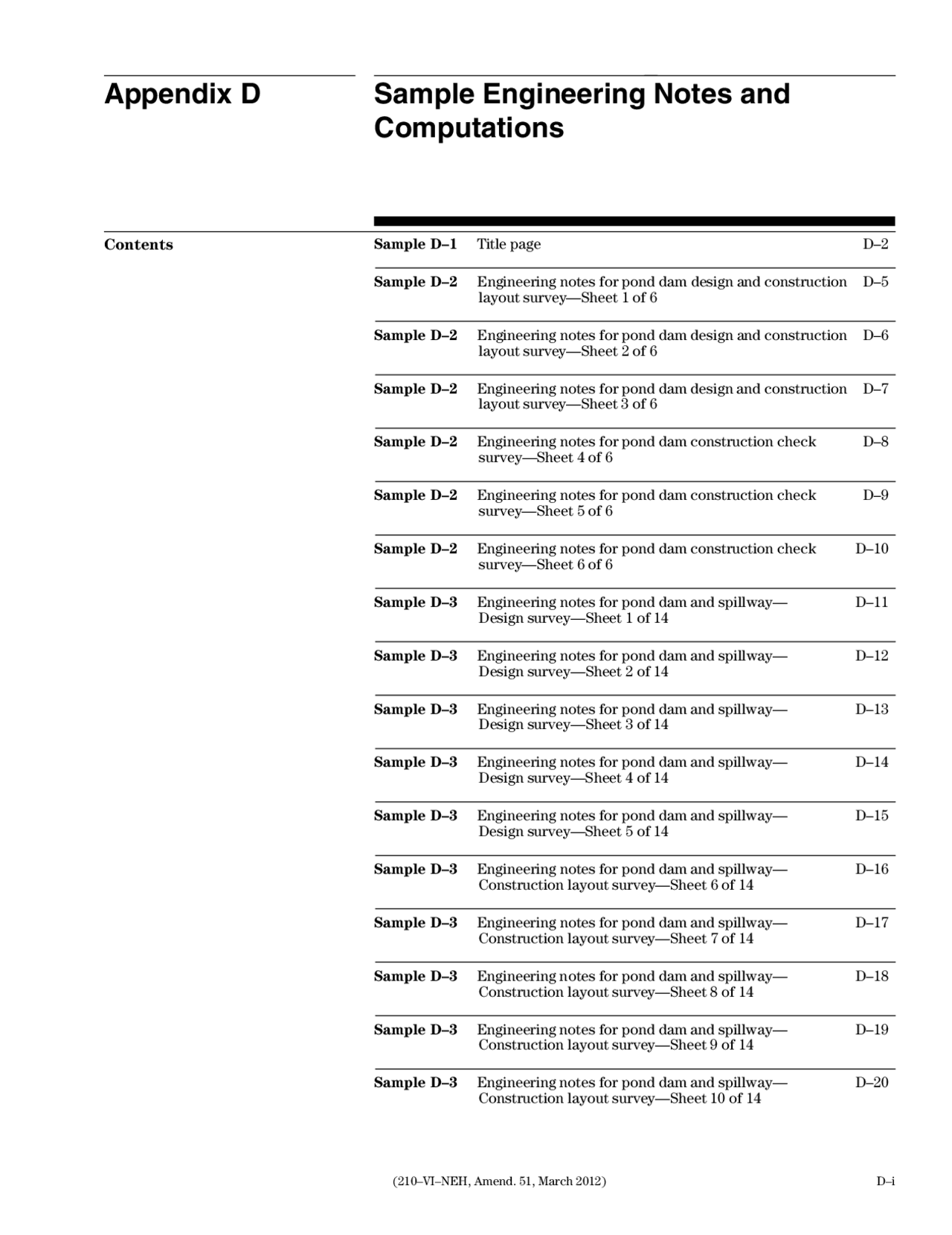 Appendix D Sample Engineering Notes And Computations Exams Engineering Docsity