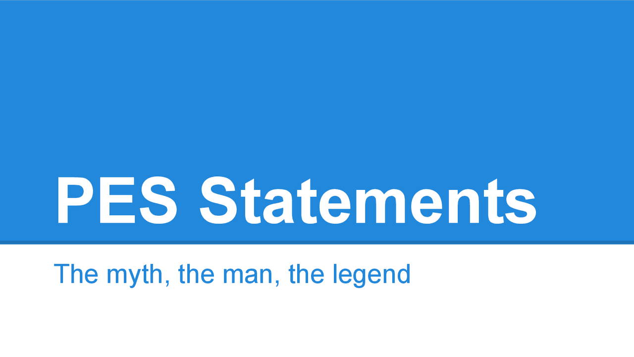 PES Statements | Study notes Nutrition | Docsity