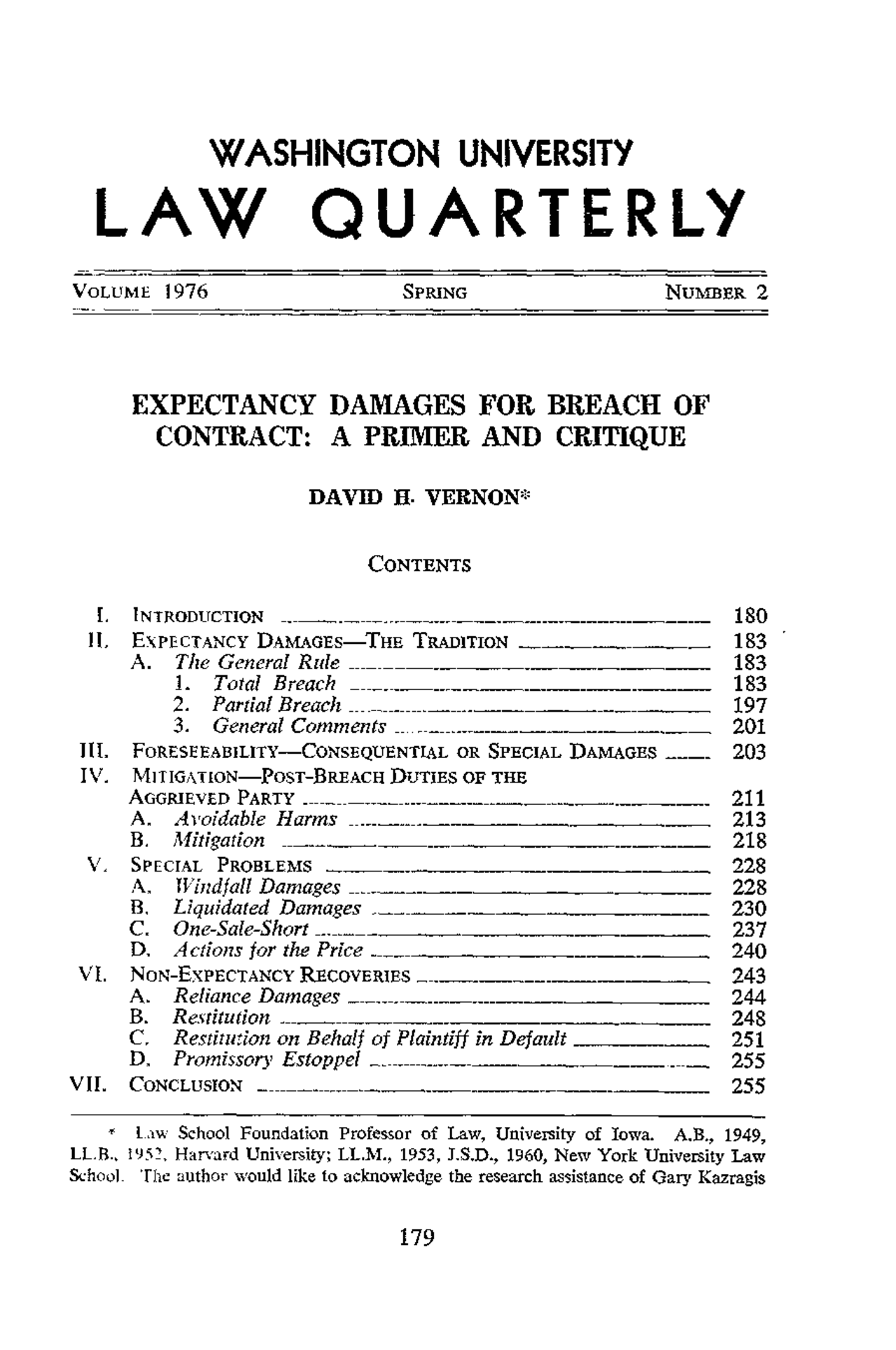 Expectancy Damages for Breach of Contract | Study notes Law | Docsity