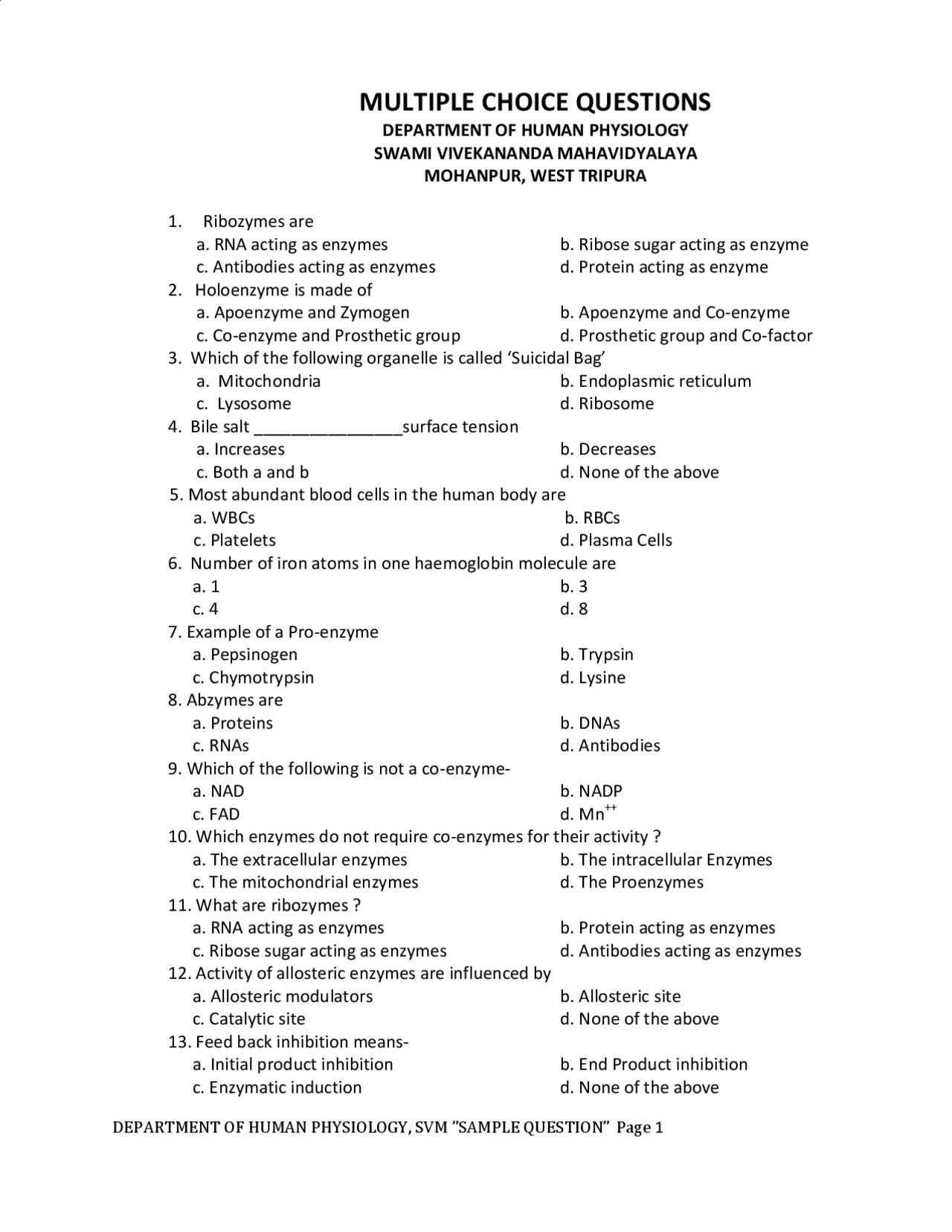 Multiple Choice Questions Summaries Acting Docsity