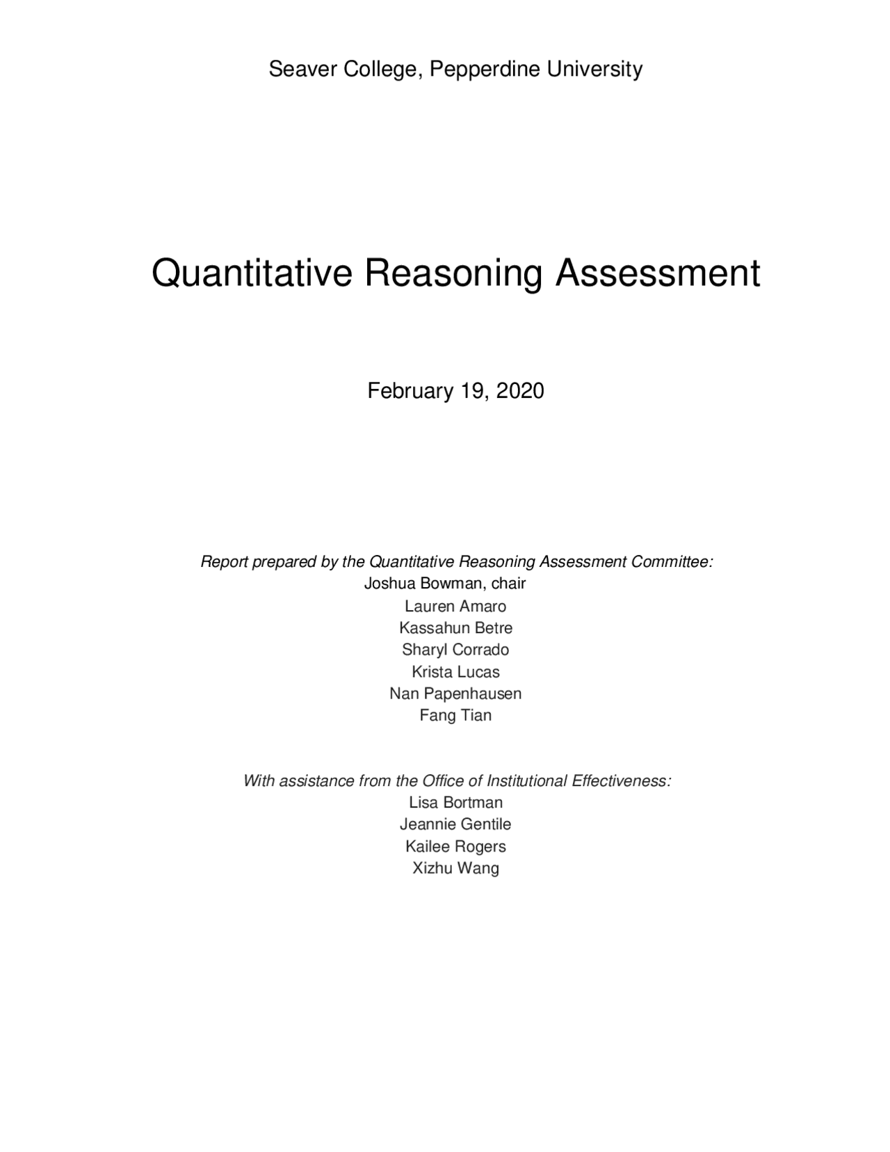 Quantitative Reasoning Assessment Lecture Notes Reasoning Docsity