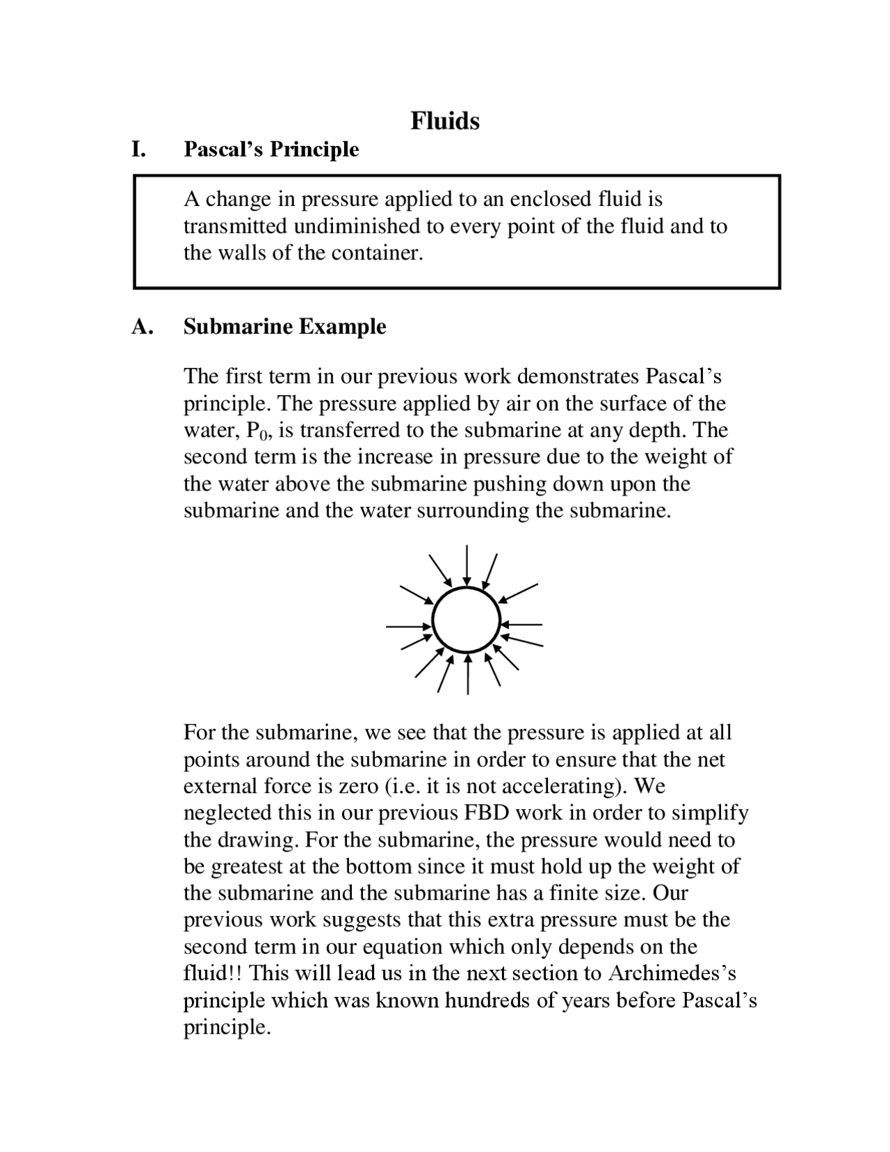 Pascal's Principle: Transmission of Fluid Pressure | Study notes Law ...