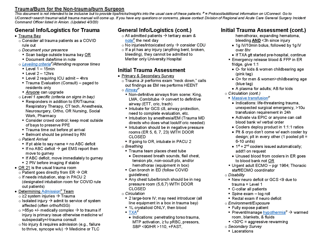 Initial Trauma Assessment: ER to OR Procedures and Imaging for Trauma ...