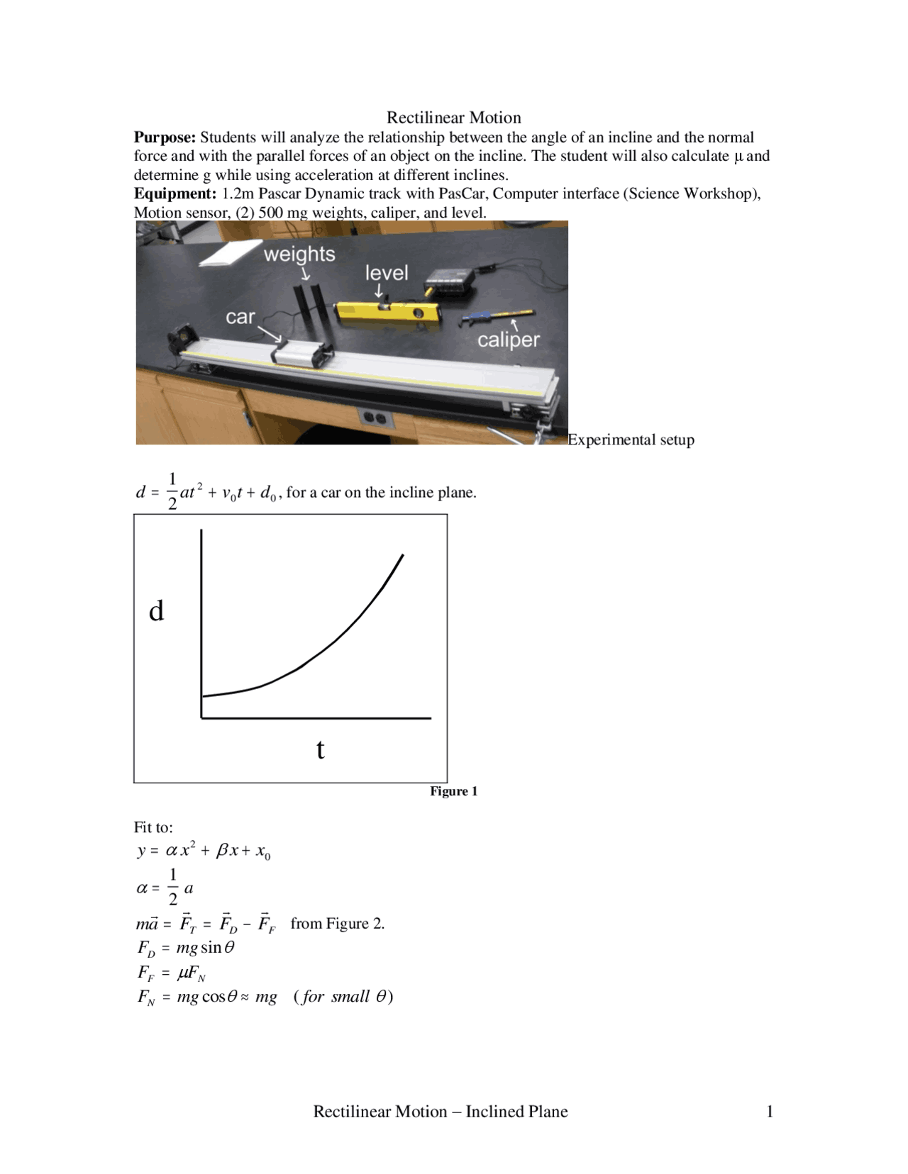 Rectilinear Motion | Study notes Physics | Docsity