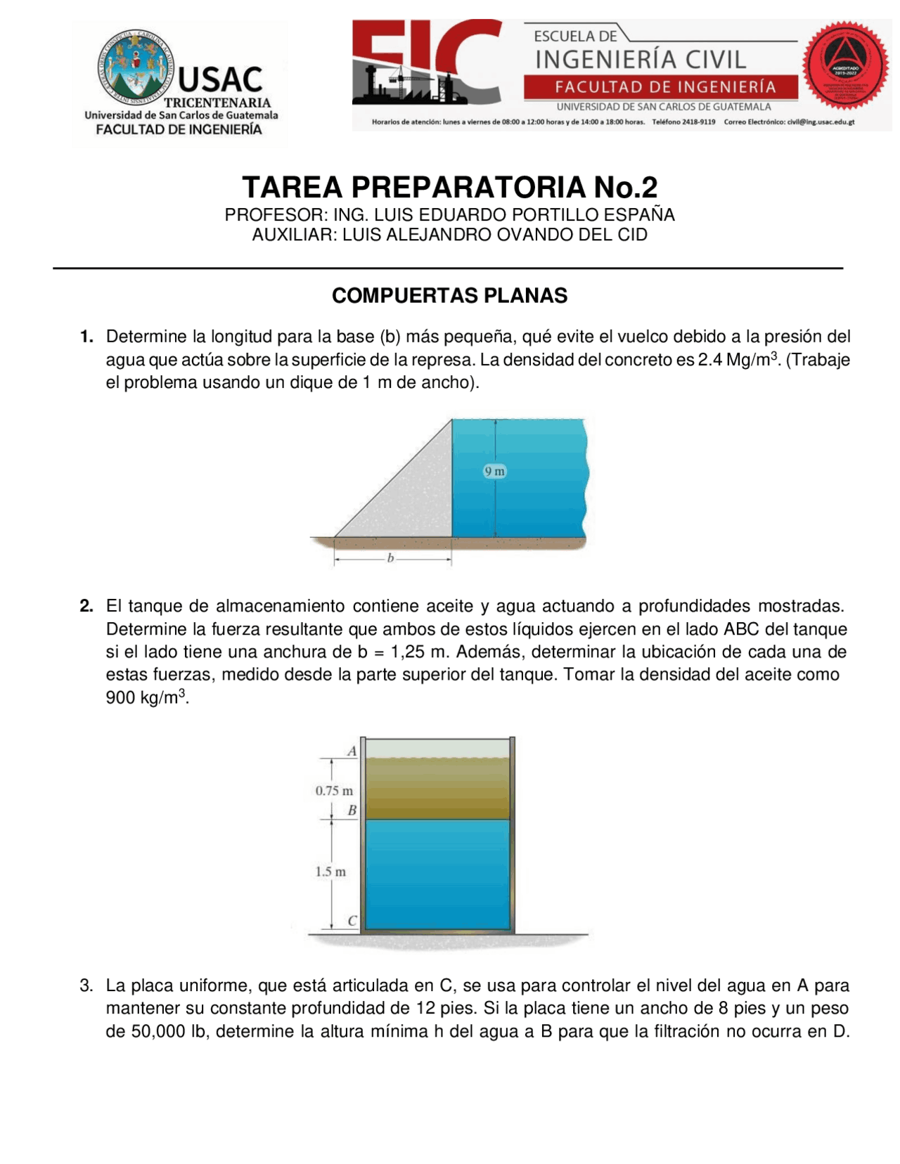 Tarea preparatoria segundo parcial | Apuntes de Mecánica de Fluidos ...