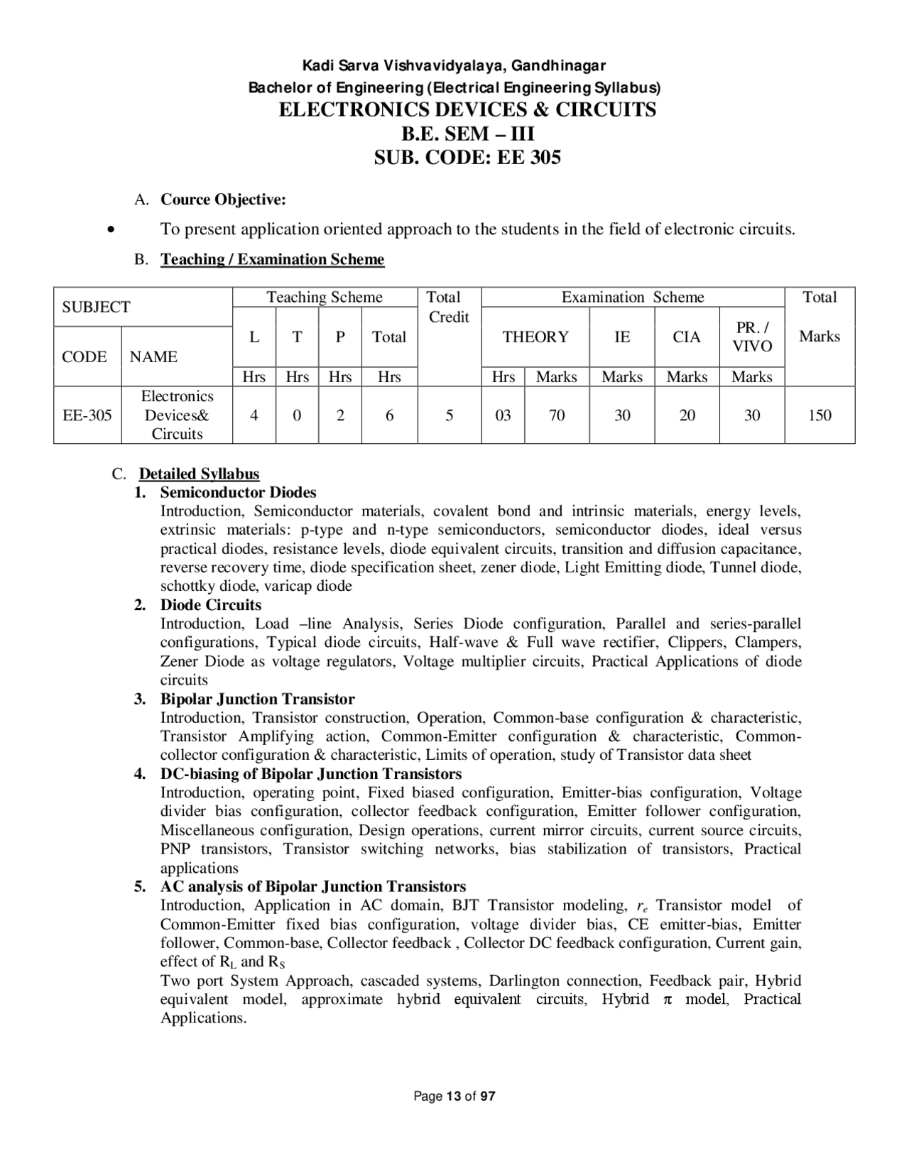 ELECTRONICS DEVICES & CIRCUITS B.E. SEM – III SUB ... | Study notes ...