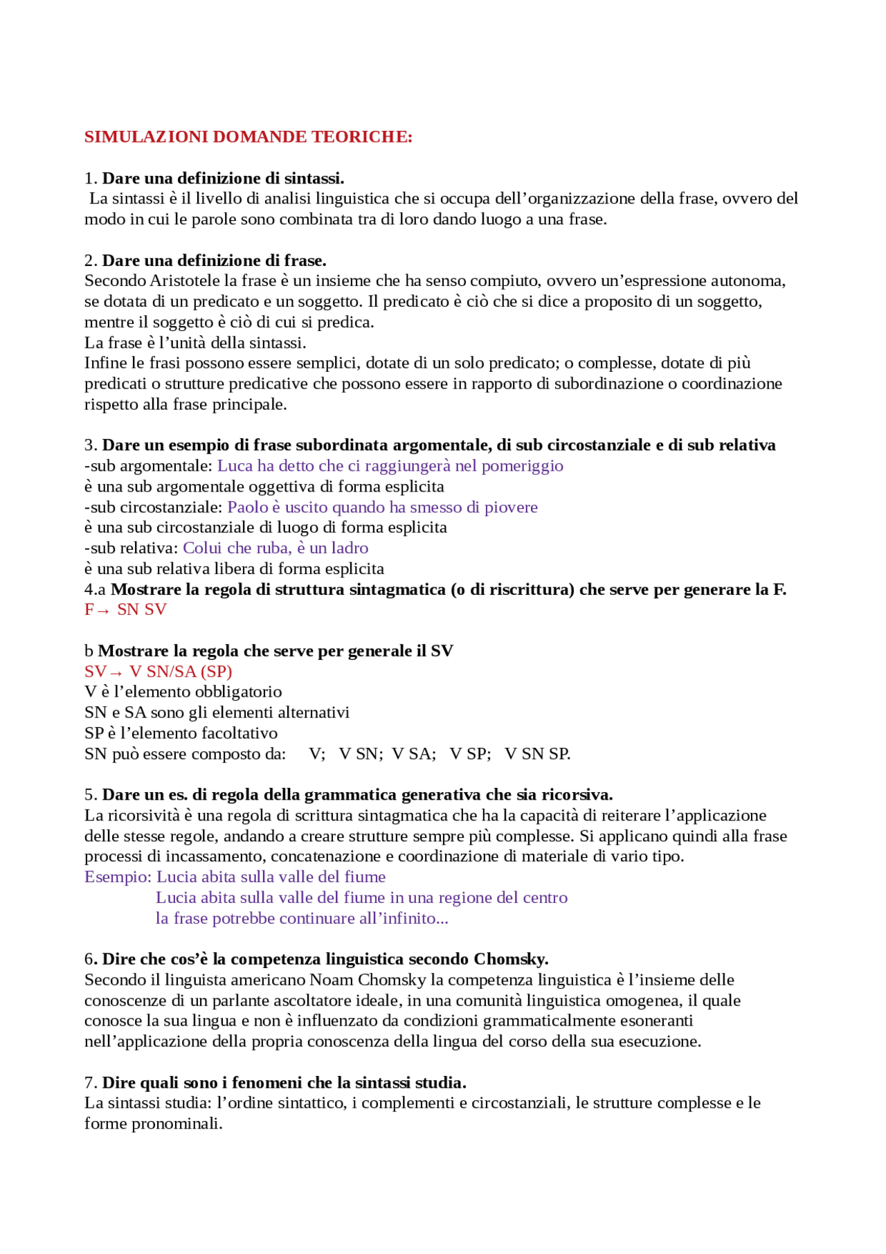 Domande E Risposte Dellesame Di Semantica E Pragmatica Prove Desame