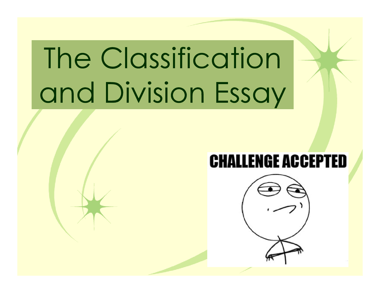 The Classification and Division Essay | Study notes Voice | Docsity