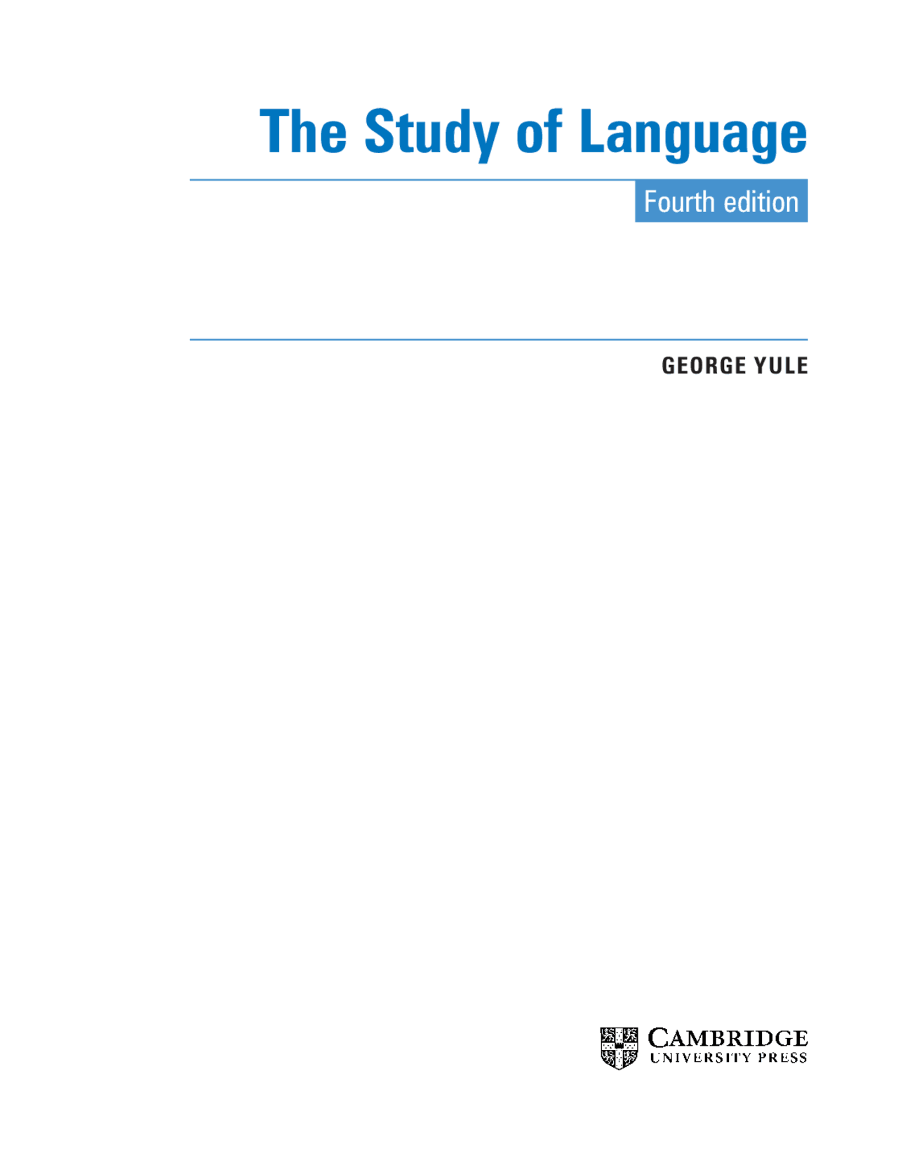 The Study of Language | Study notes Anthropology | Docsity