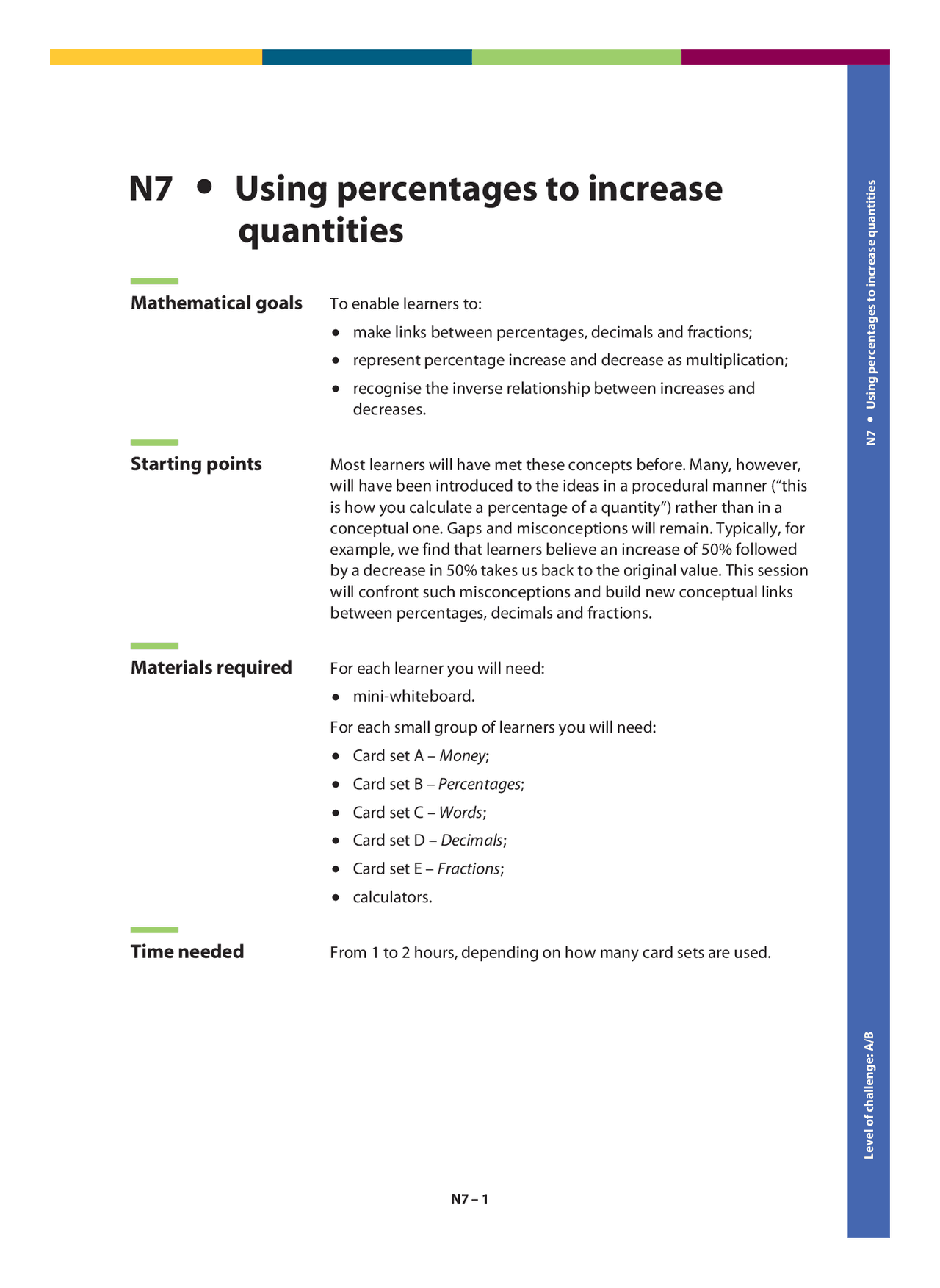 Using Percentages to Increase Quantities: A Conceptual Approach | Study ...