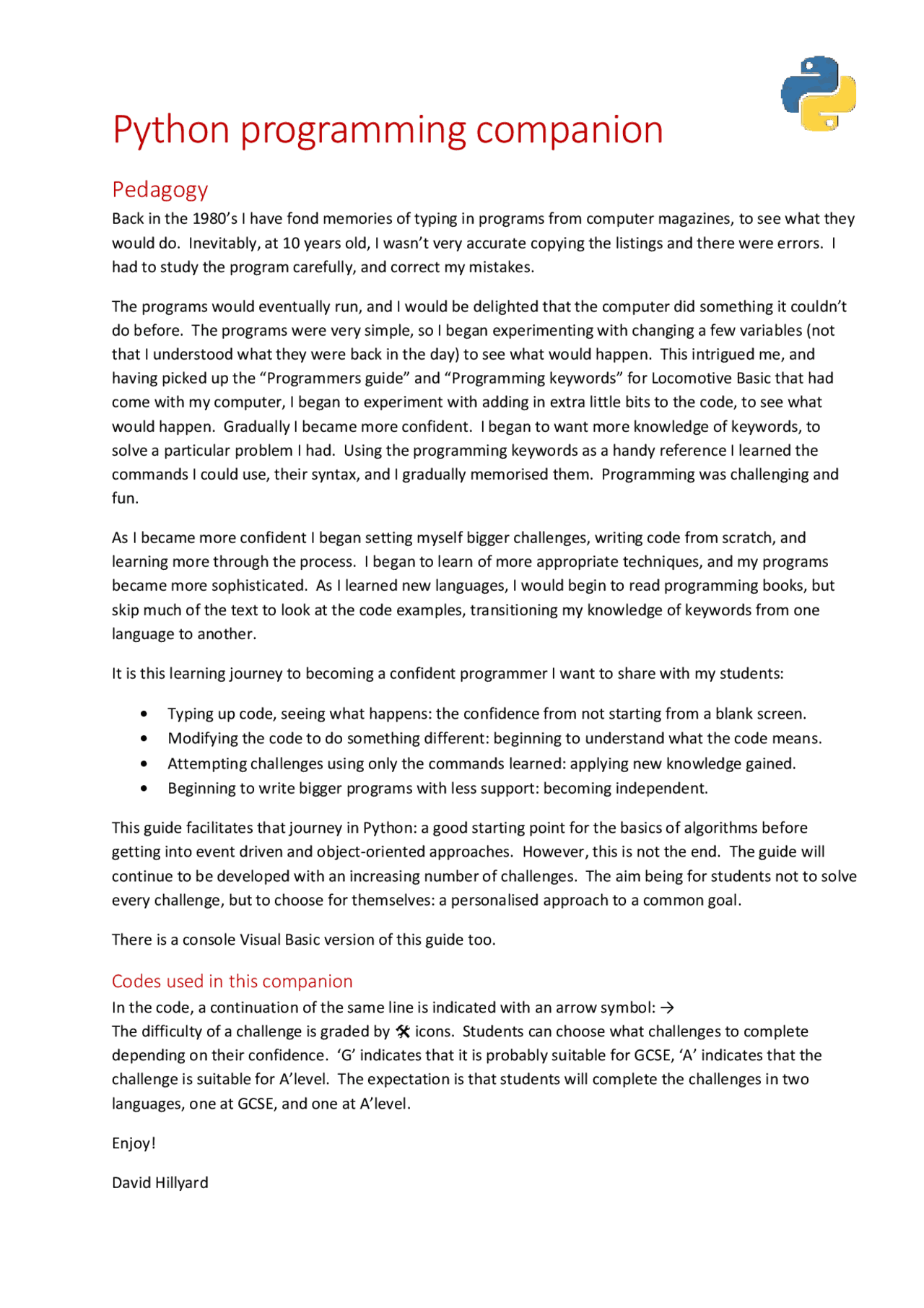 Python Programming Companion Lecture Notes Computer Science Docsity