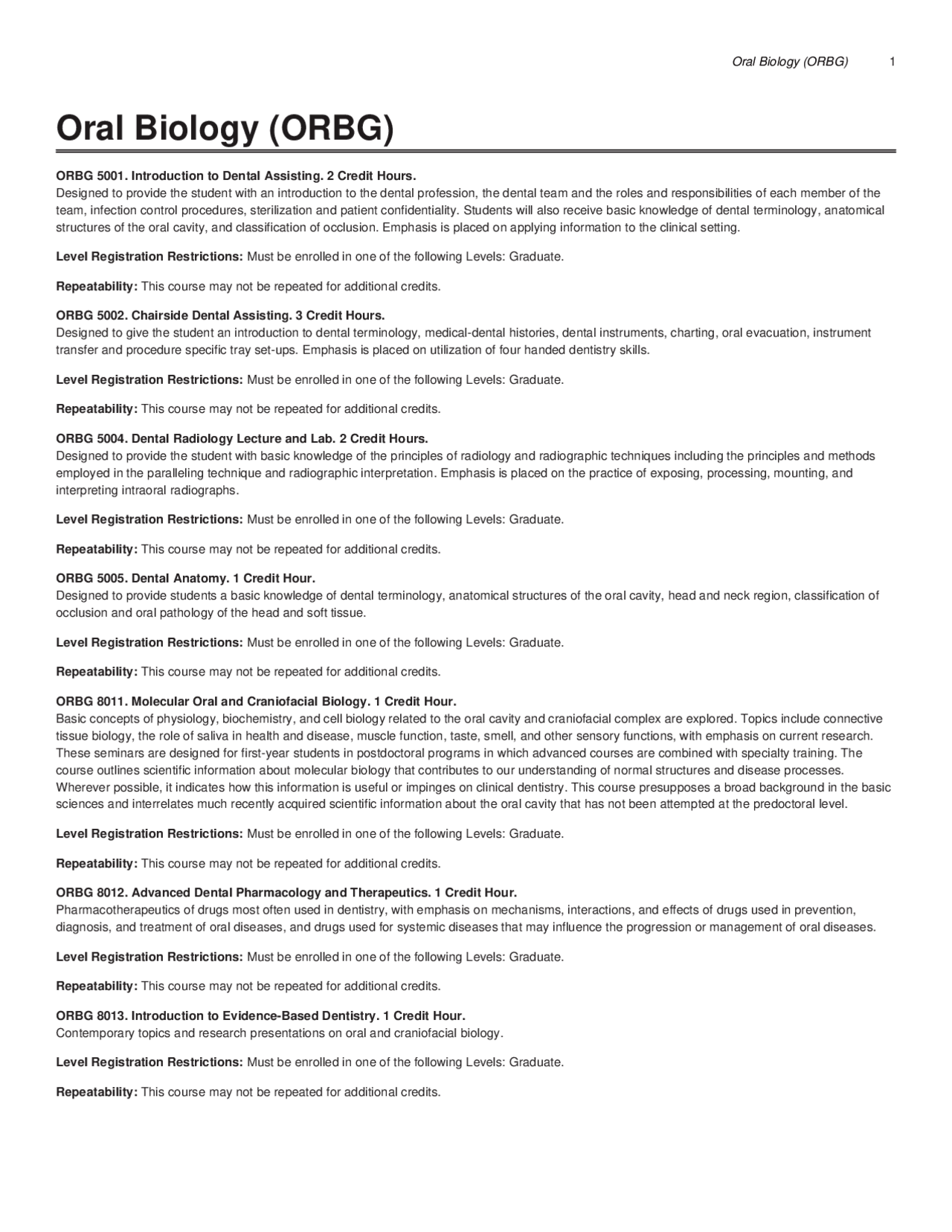 Temple University's Oral Biology Program: Course Overview and ...