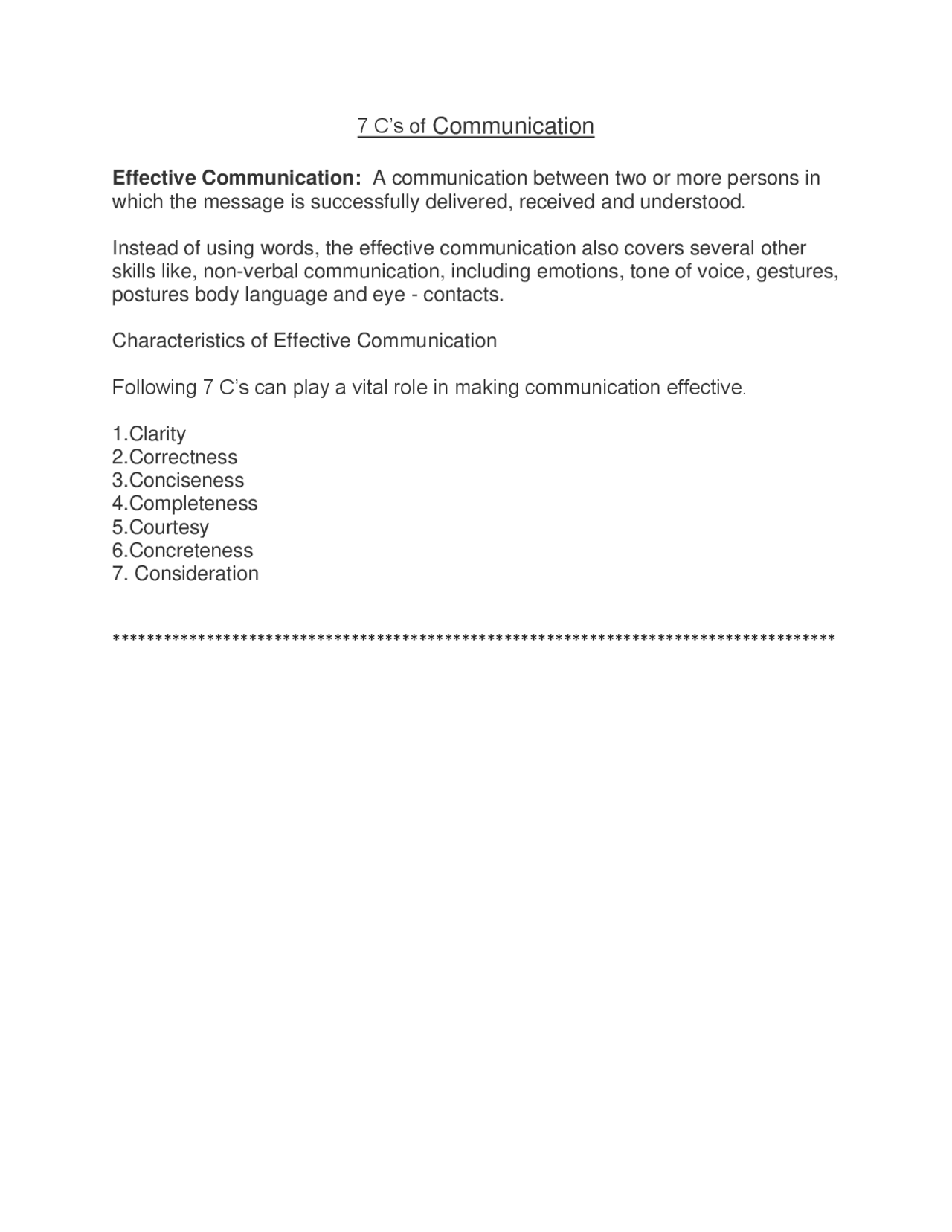 7 Cs Of Communication Slides Communication Docsity