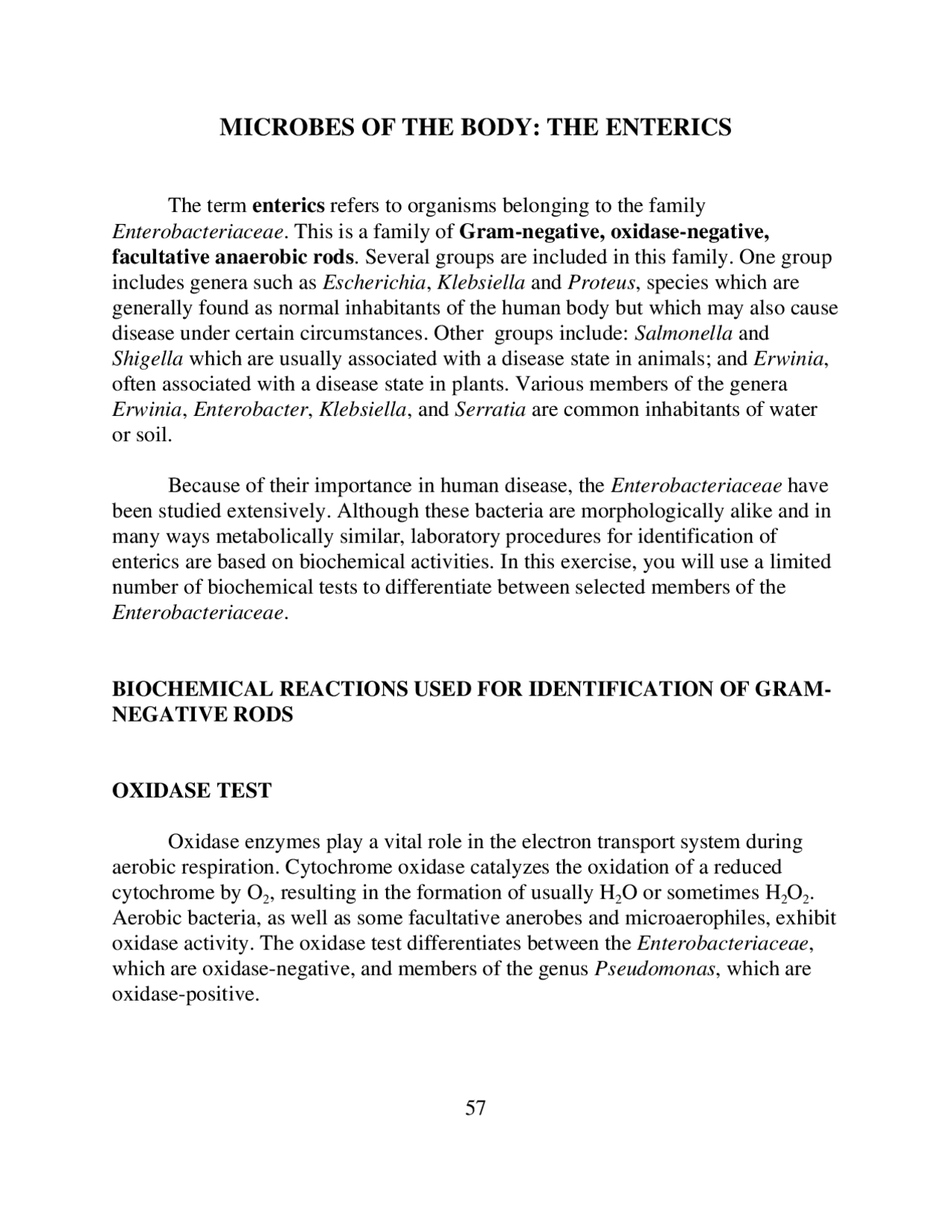 MICROBES OF THE BODY: THE ENTERICS | Study notes Chemistry | Docsity