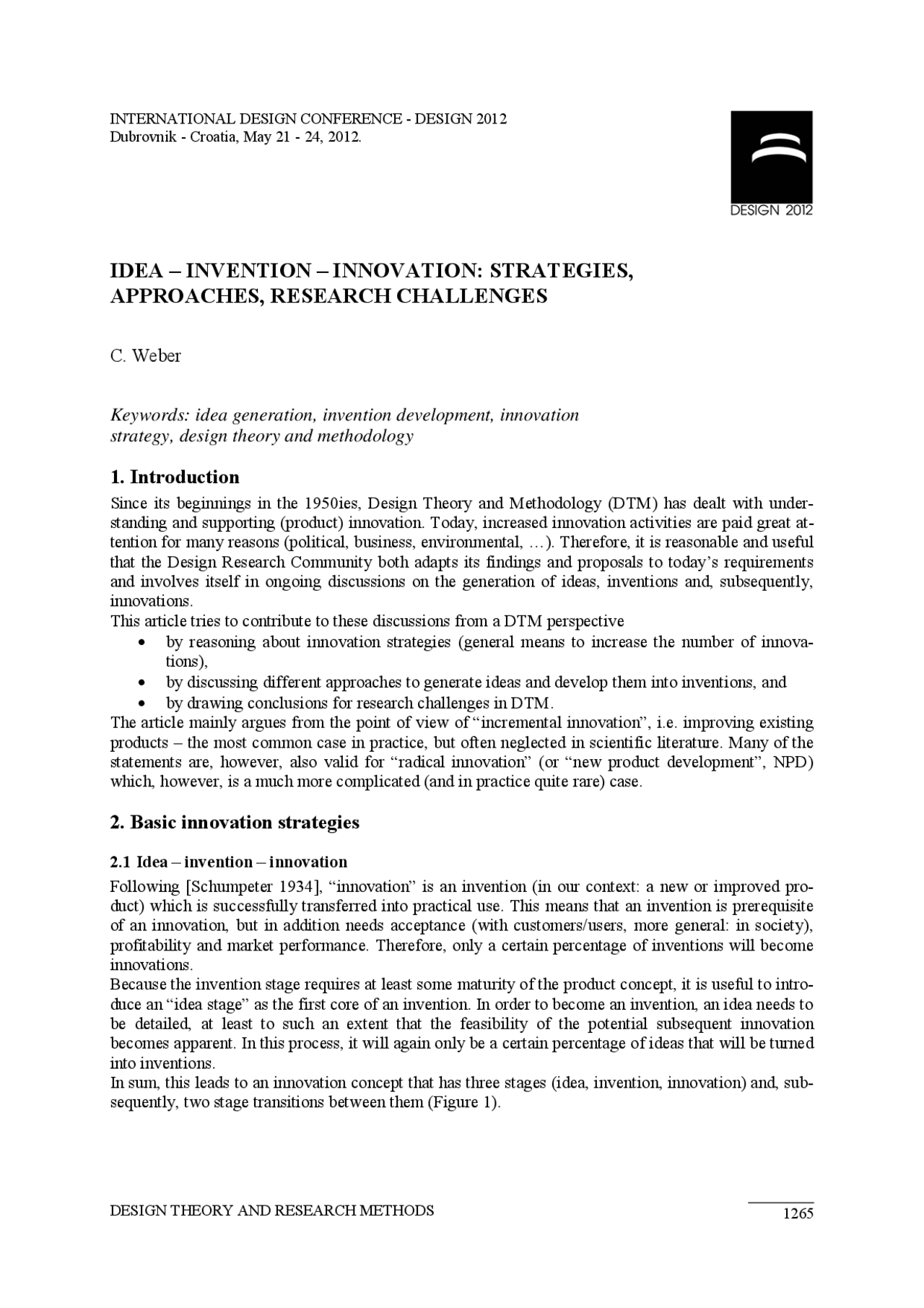 Idea Invention Innovation Strategies Lecture Notes