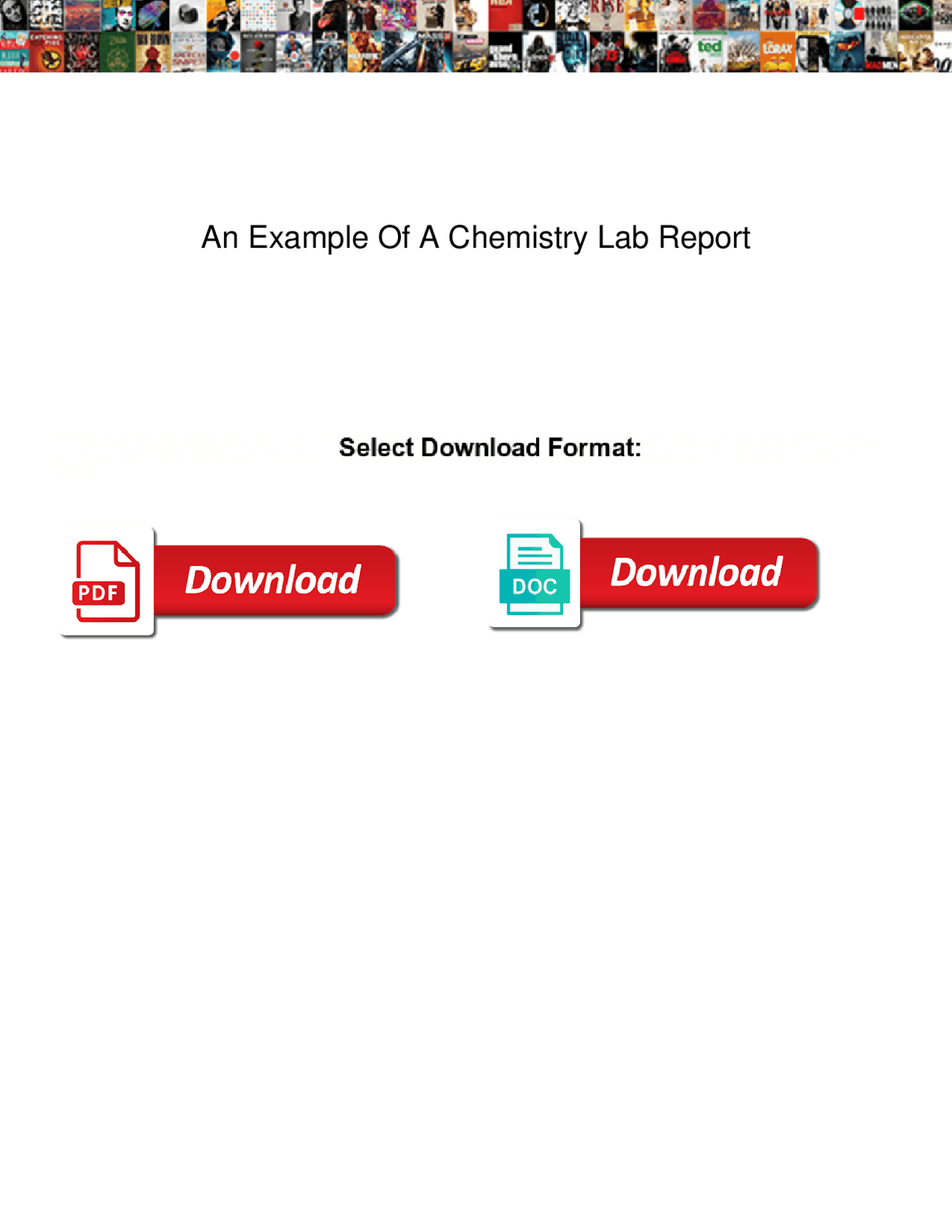 An Example Of A Chemistry Lab Report | Study notes Chemistry | Docsity