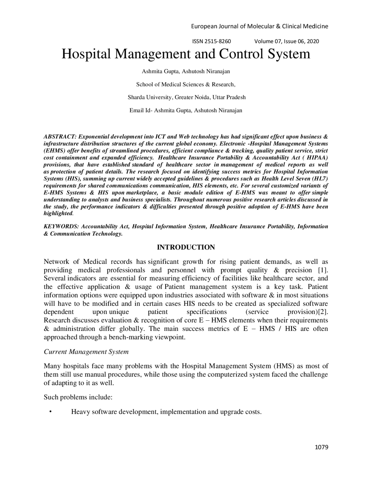 Hospital Management and Control System | Study notes Clinical Medicine ...