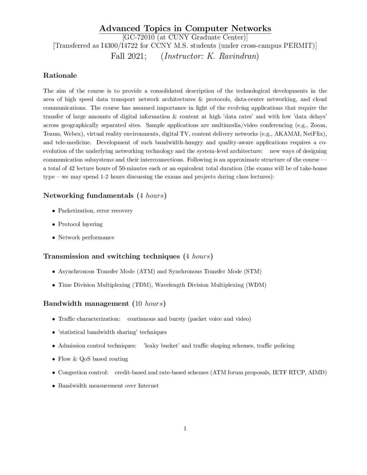 Advanced Topics In Computer Networks Fall 2021 Instructor Schemes And Mind Maps Computer