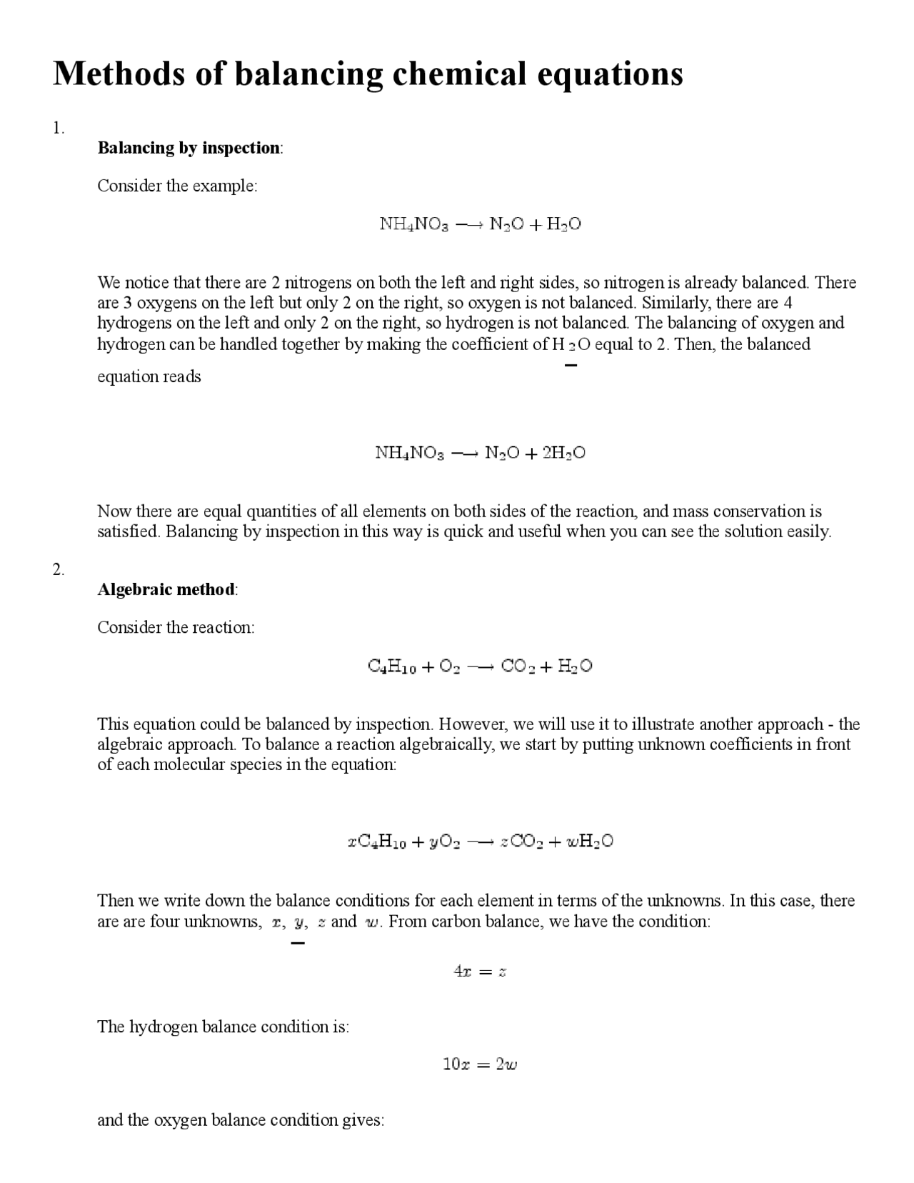 Methods Of Balancing Chemical Equations Lecture Notes Law Docsity methods-of-balancing-chemical-equations-lecture-notes-law-docsity