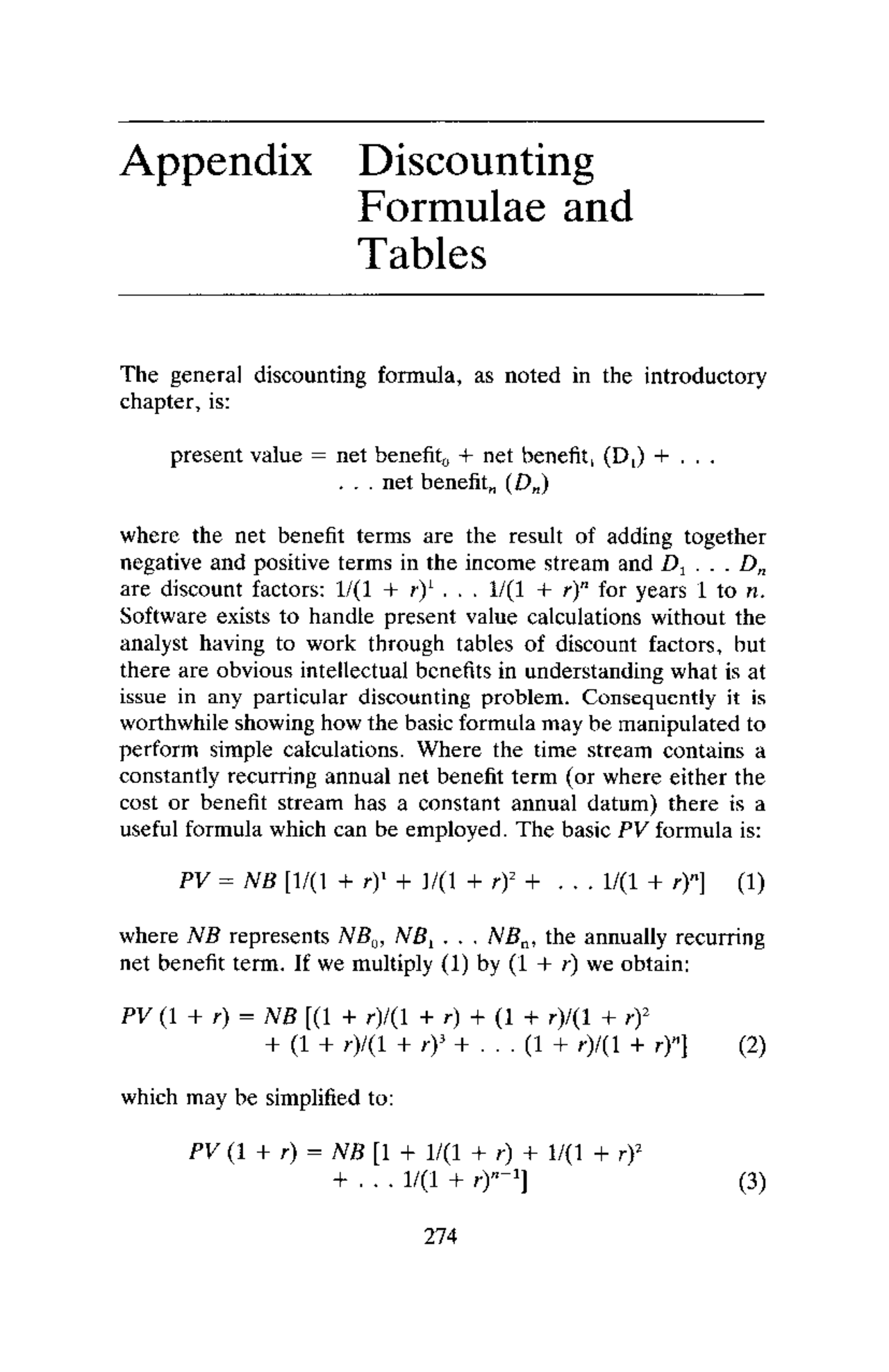 Appendix Discounting Formulae and Tables | Study notes Finance | Docsity