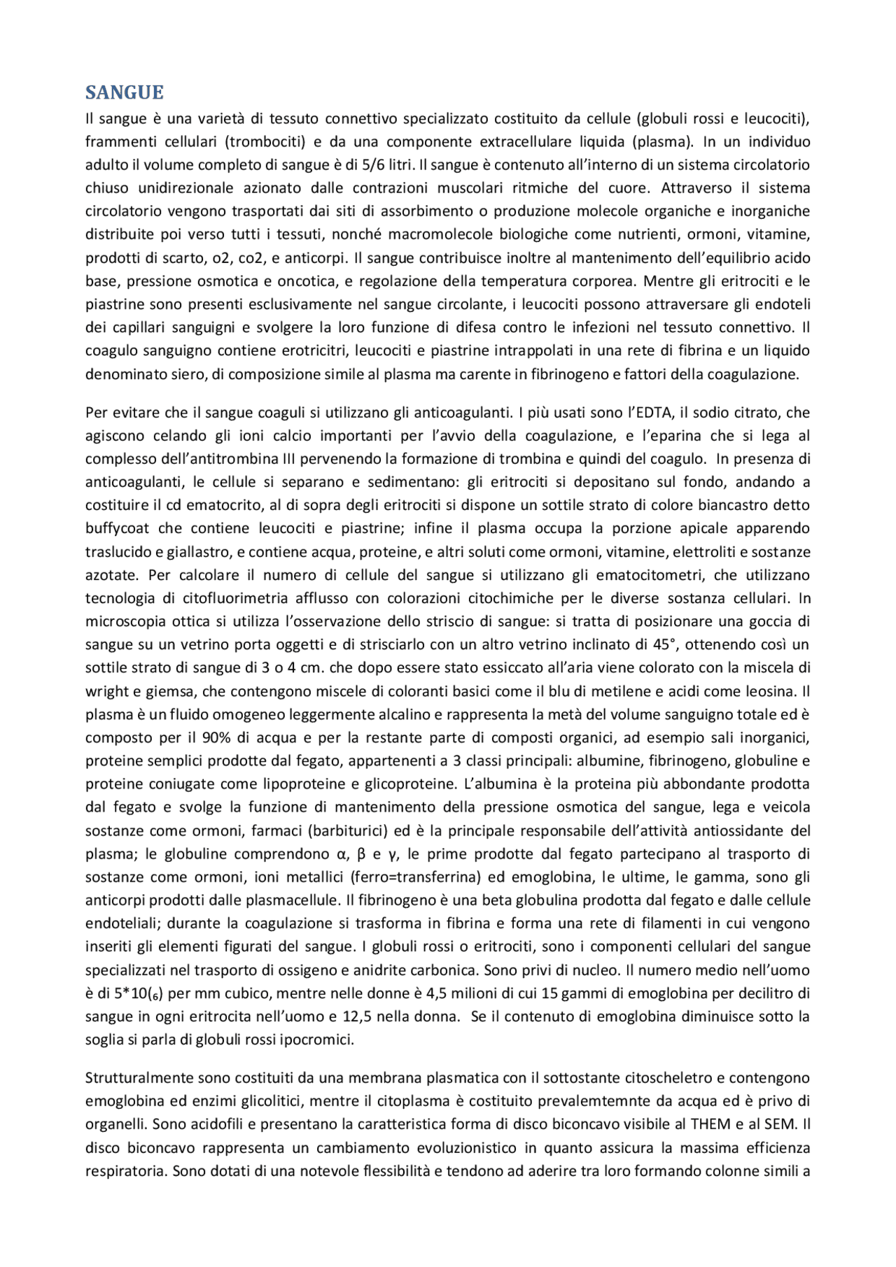 Riassunto Dal Libro Monesi Appunti Di Istologia Docsity