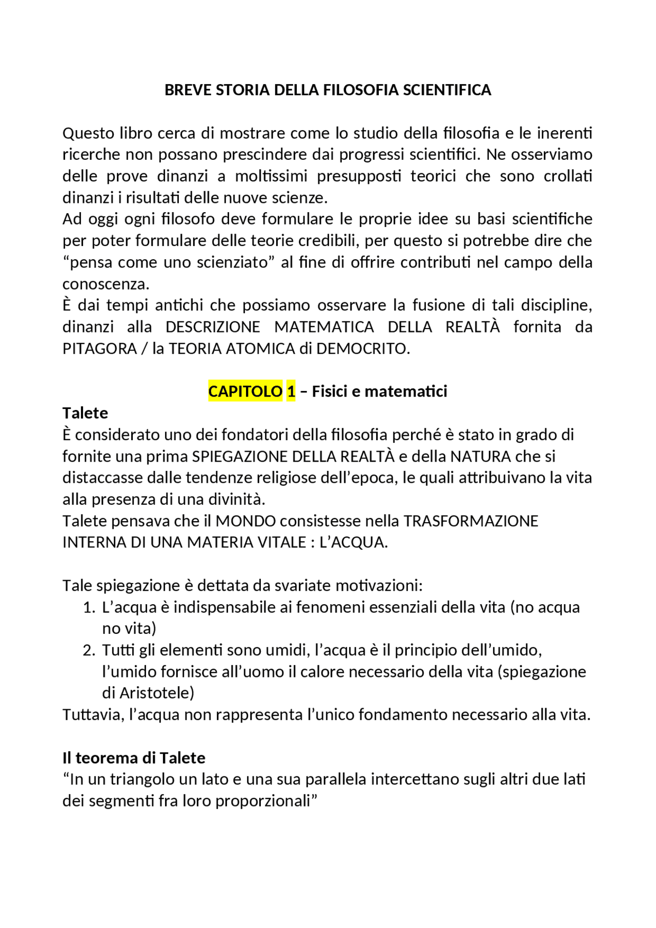 Breve storia della filosofia scientifica (parte 1) | Sintesi del corso ...