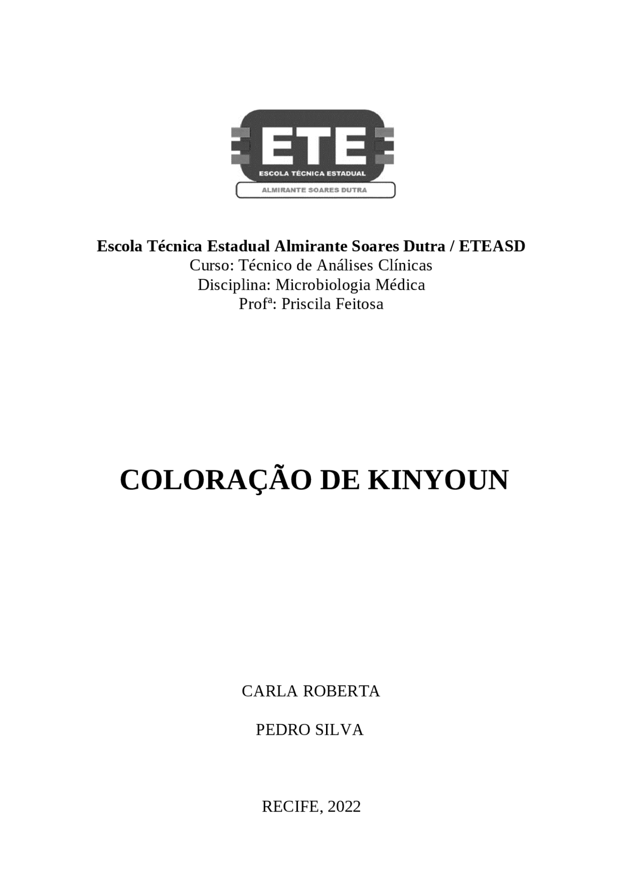 Coloração Microbiologia Resumos Microbiologia Docsity