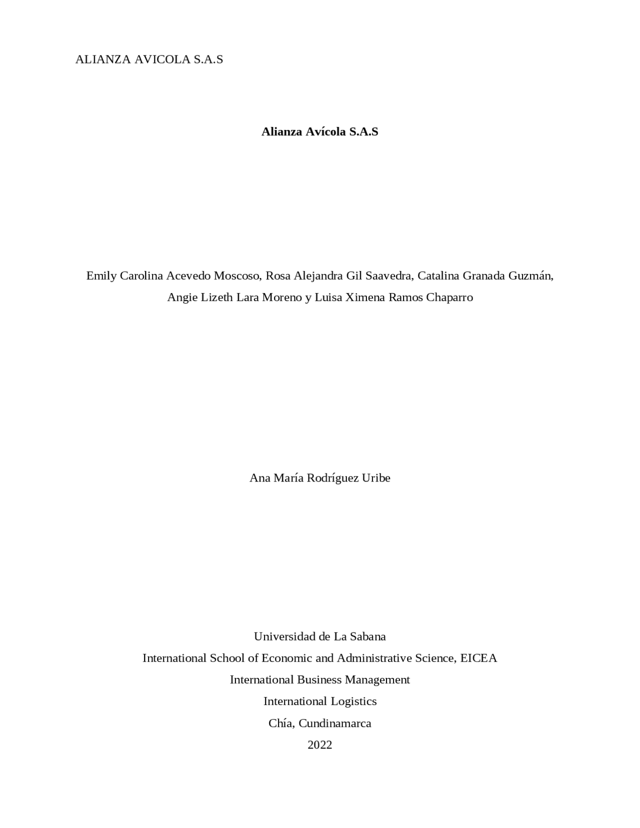 Reporte Empresarial Monografías Ensayos De Logística Docsity