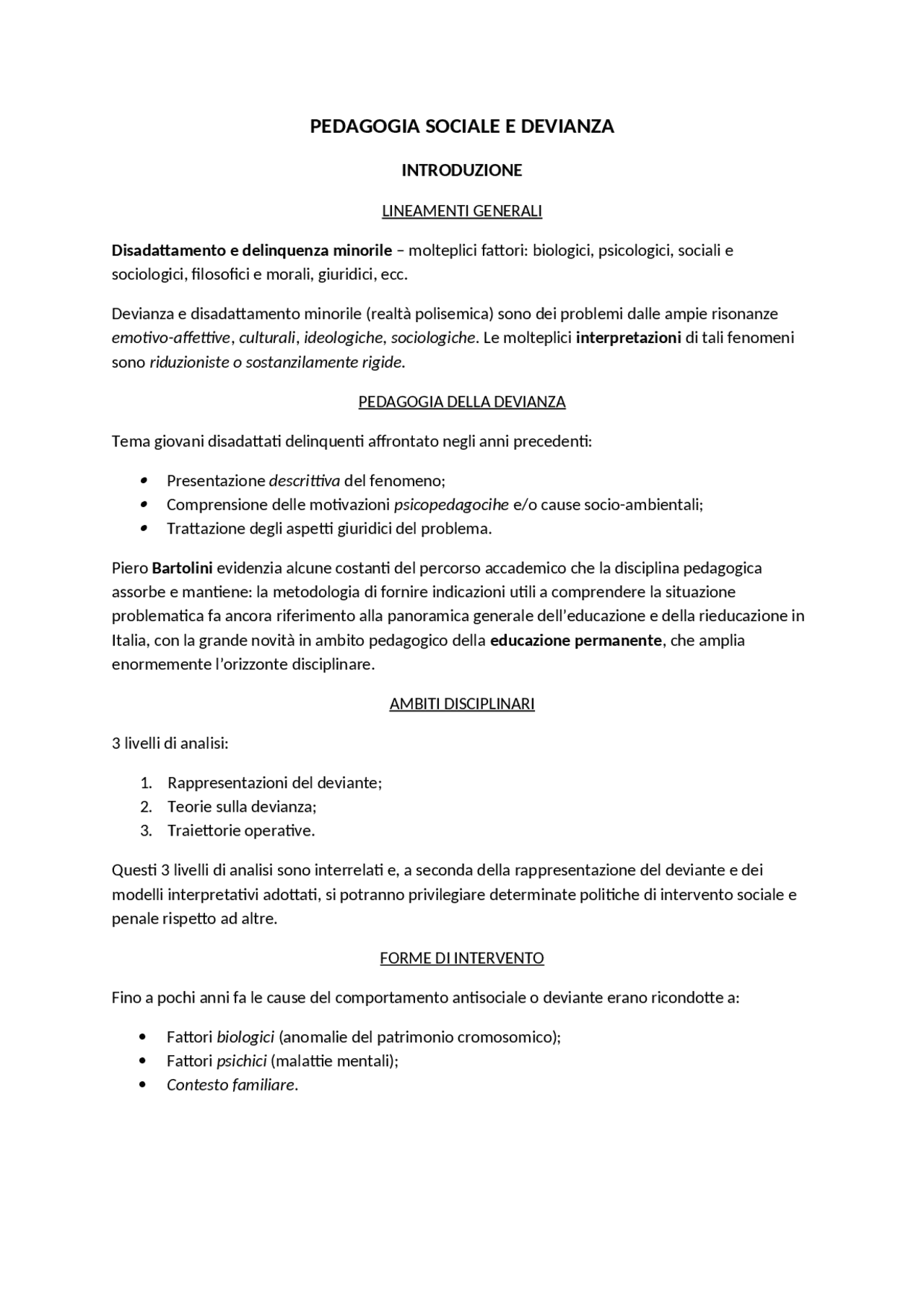 Pedagogia Sociale E Devianza Appunti Di Pedagogia Docsity