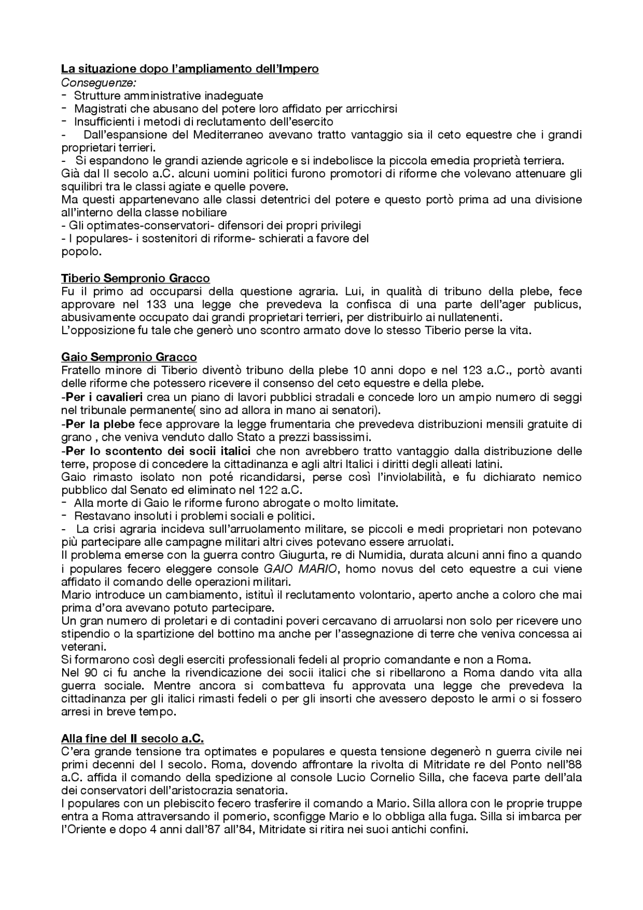 Riassunto Da Tiberio A Cesare Appunti Di Latino Docsity