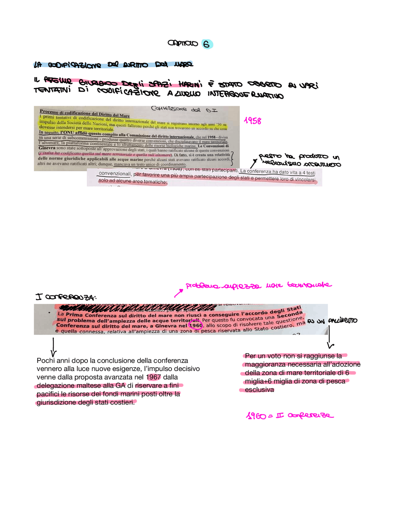 Il diritto del mare | Schemi e mappe concettuali di Diritto Internazionale | Docsity