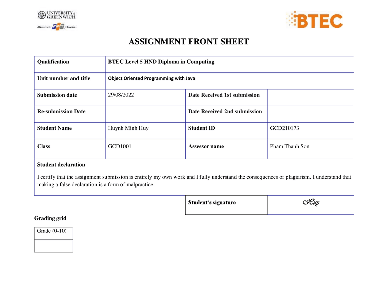 Assignment Java Programming Prog191 Pass Assignments Computer Science Docsity