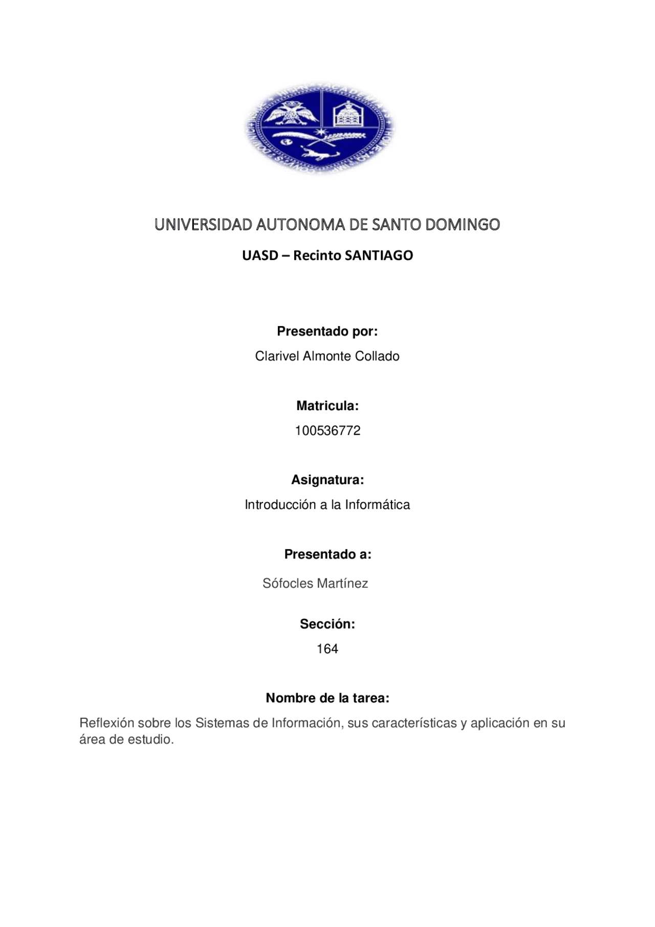 Tarea De La Unidad 1 Apuntes De Informática Docsity