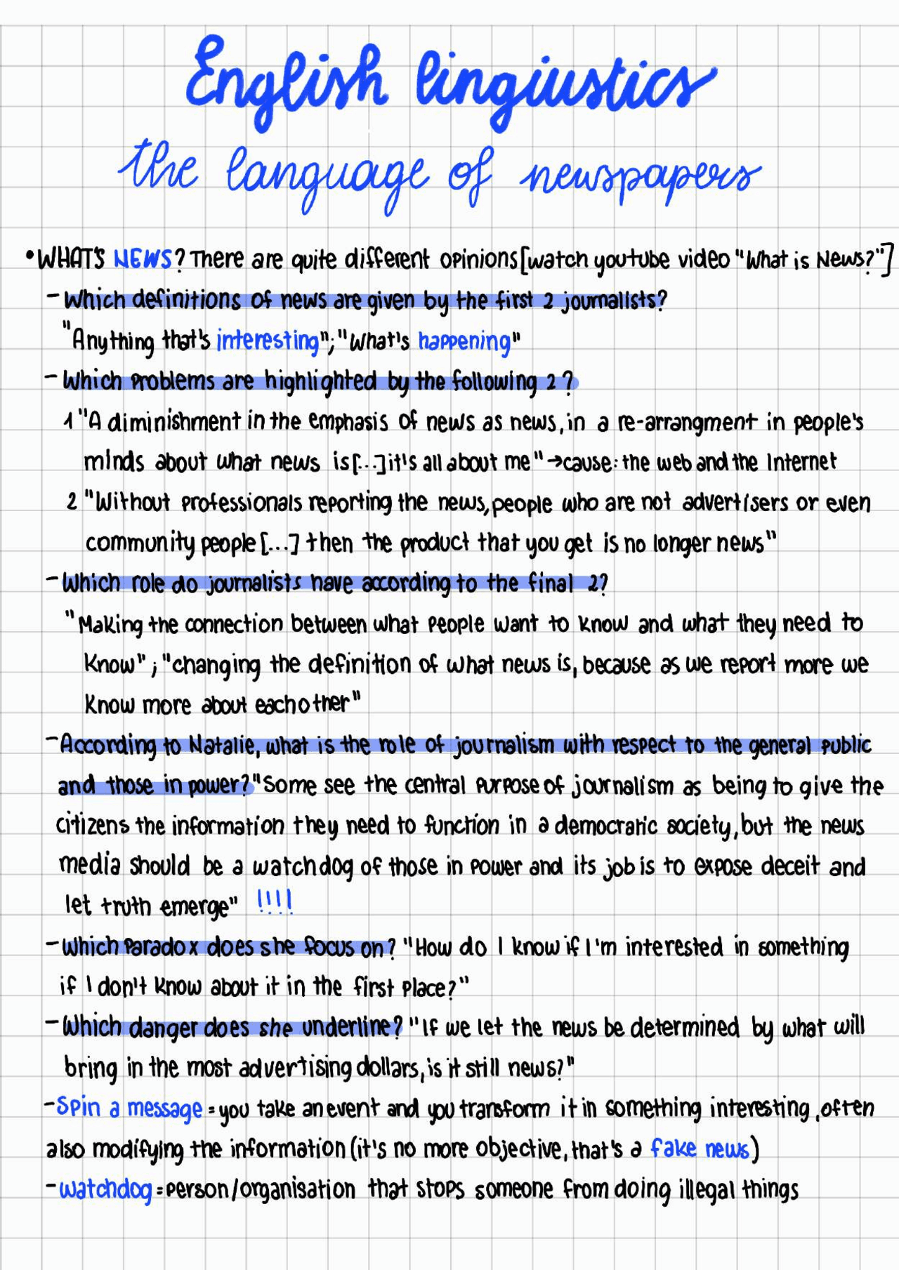 The Language of Newspapers (English Linguistics III) | Appunti di ...