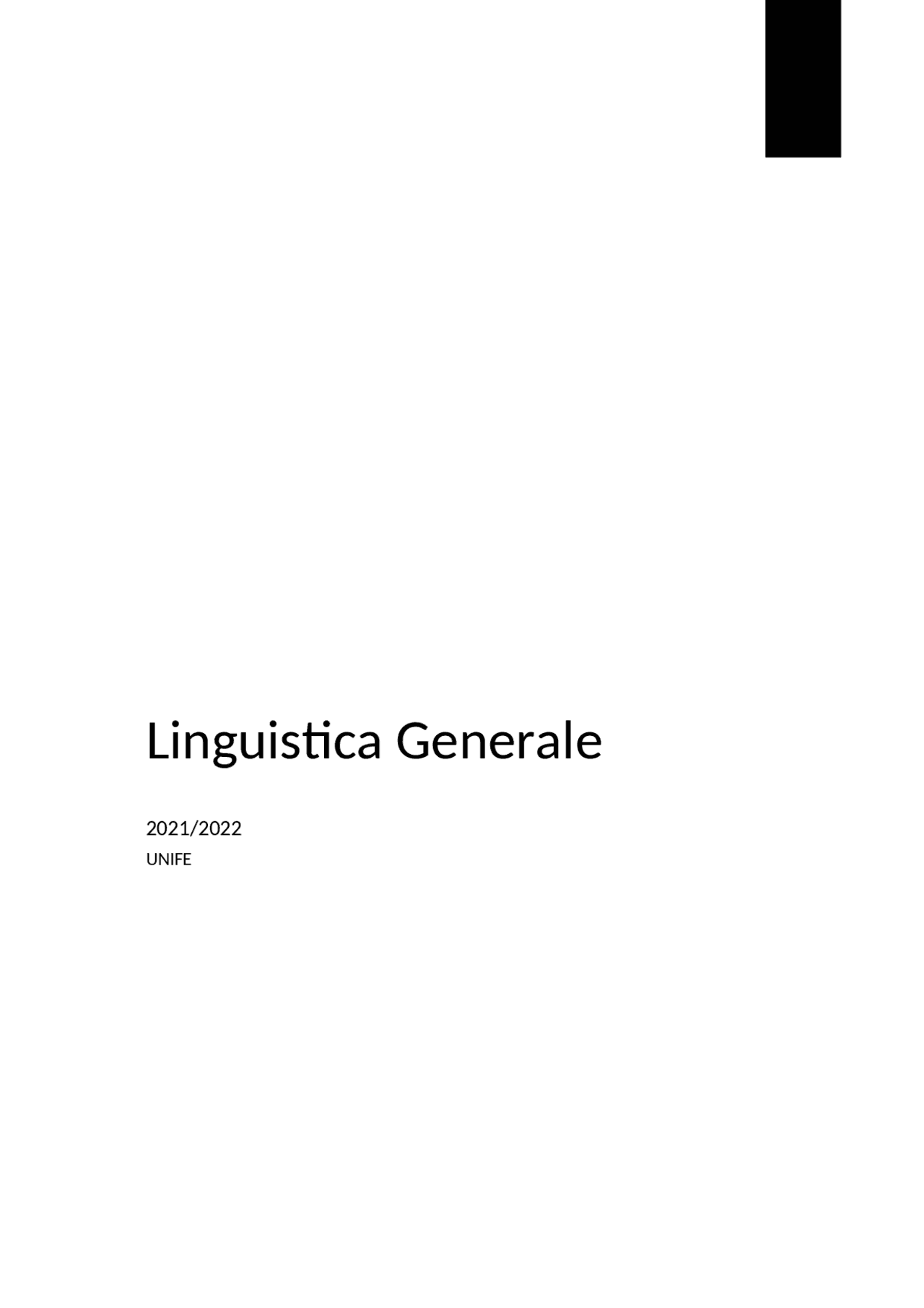 Appunti Completi Di Linguistica Generale Profssa Bafile Unife
