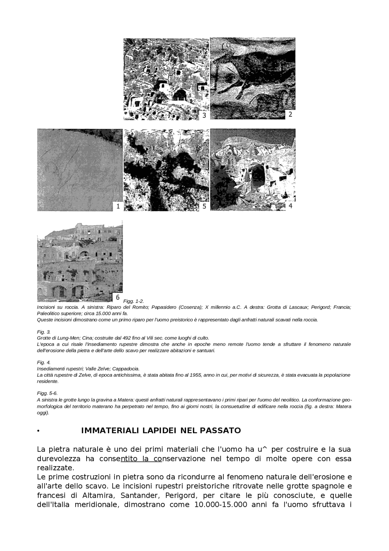 i materiali lapidei | Schemi e mappe concettuali di Tecnologia Dei Materiali | Docsity