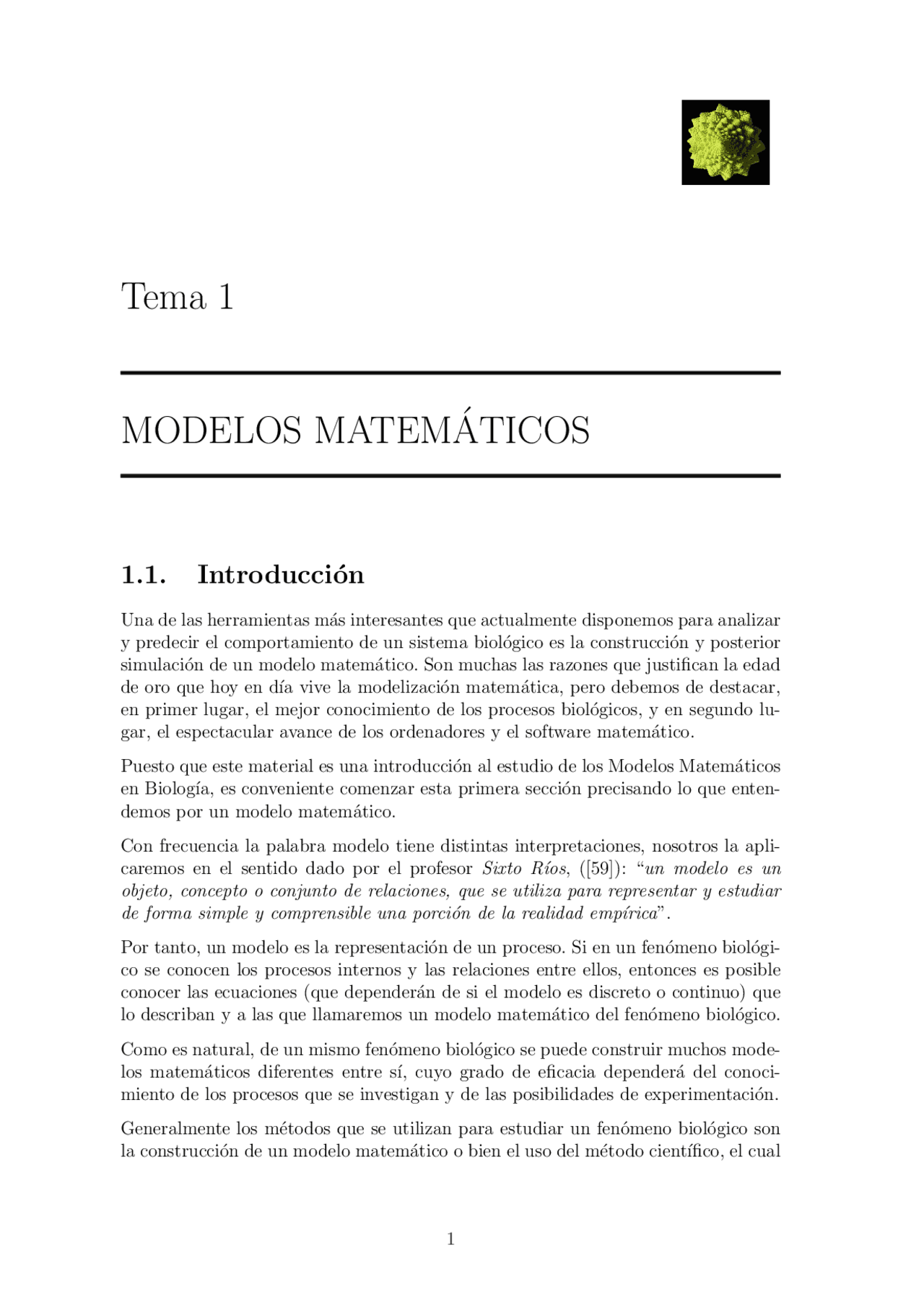 Modelos MatemÁticos IntroducciÓn Apuntes De Matemáticas Docsity