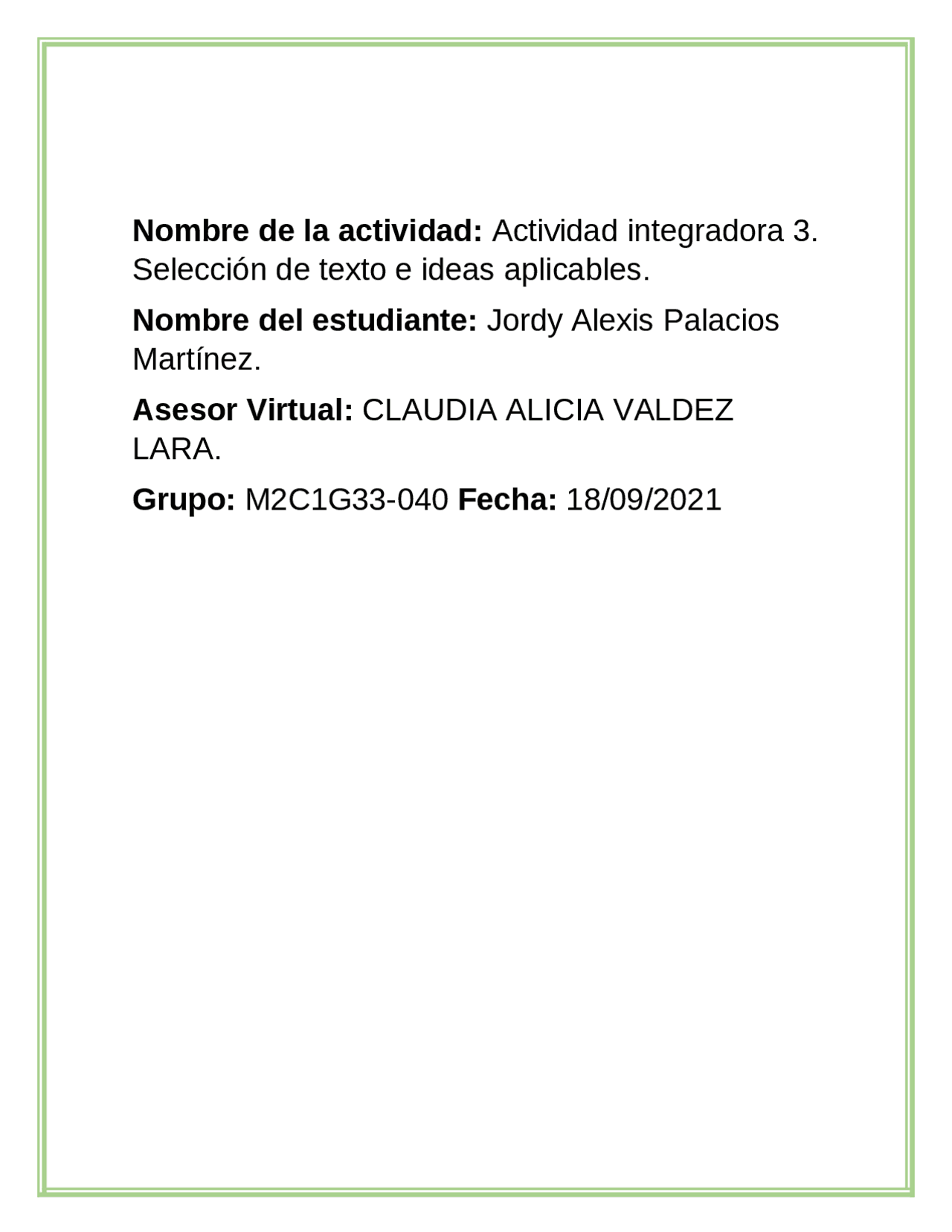 Actividad 3 Modulo2 Semana 2 Exercices De Espagnol Docsity
