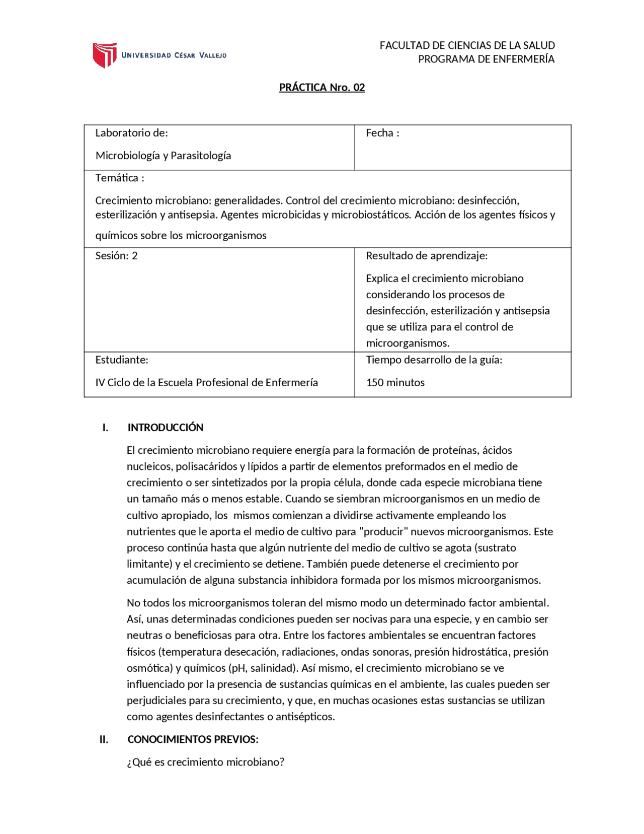 Trabajo Practico Microbiano Ejercicios De Microbiología Docsity