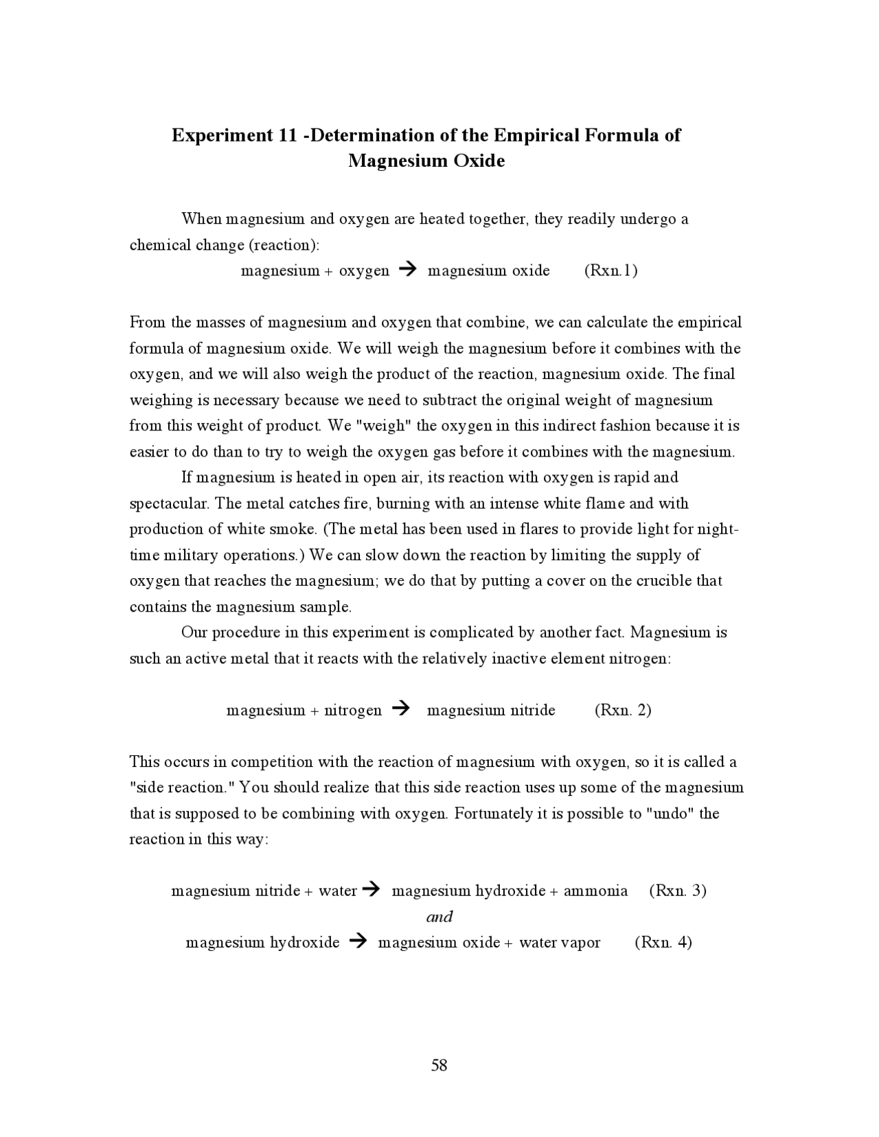 Determination of the Empirical Formula of Magnesium Oxide | Summaries ...