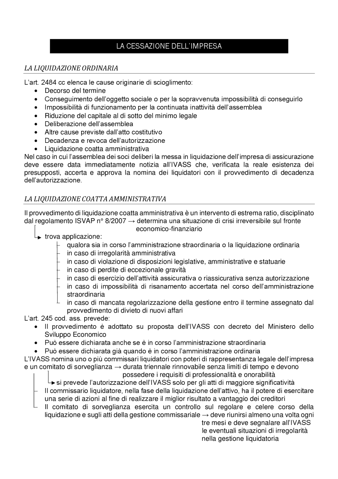 Appunti Di Diritto Delle Assicurazioni Ferrante E Irrera Sintesi Del