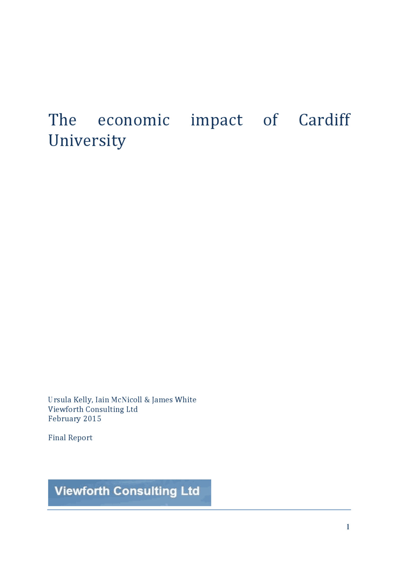 The economic impact of Cardiff University | Study Guides, Projects ...