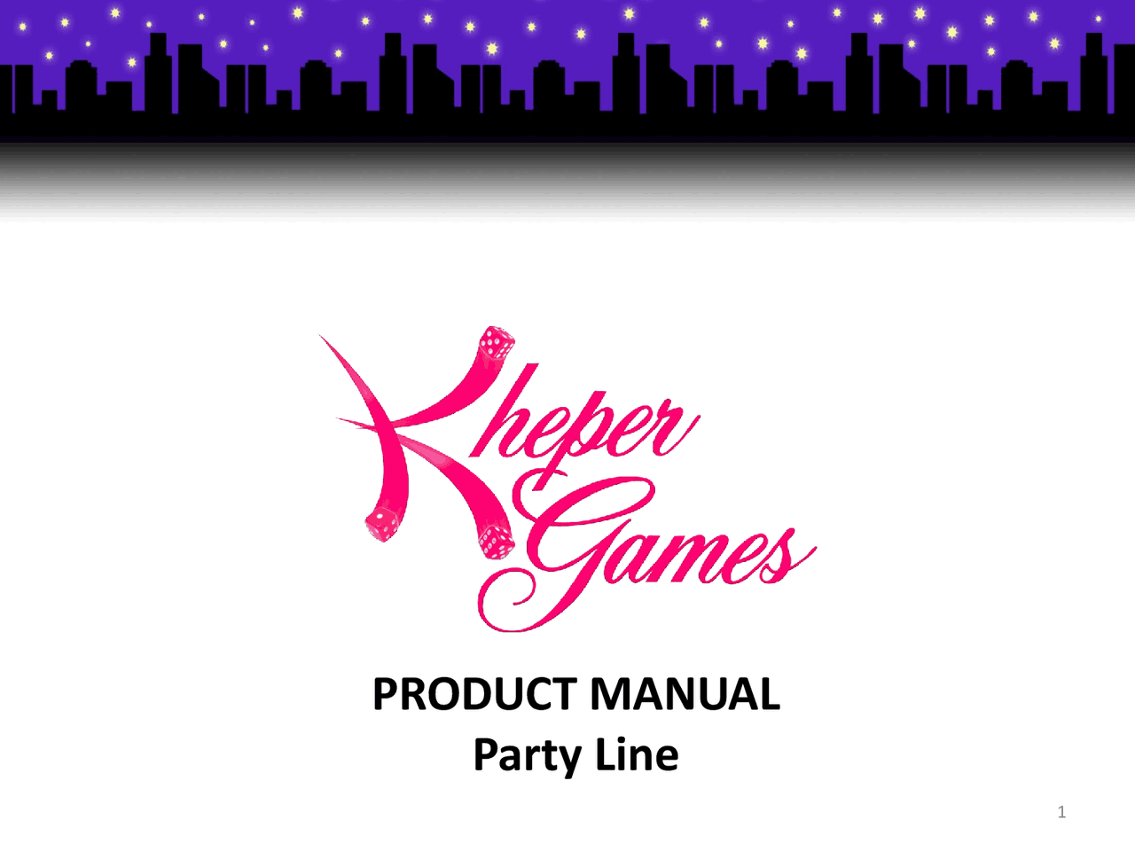 PRODUCT MANUAL Party Line | Exercises English | Docsity