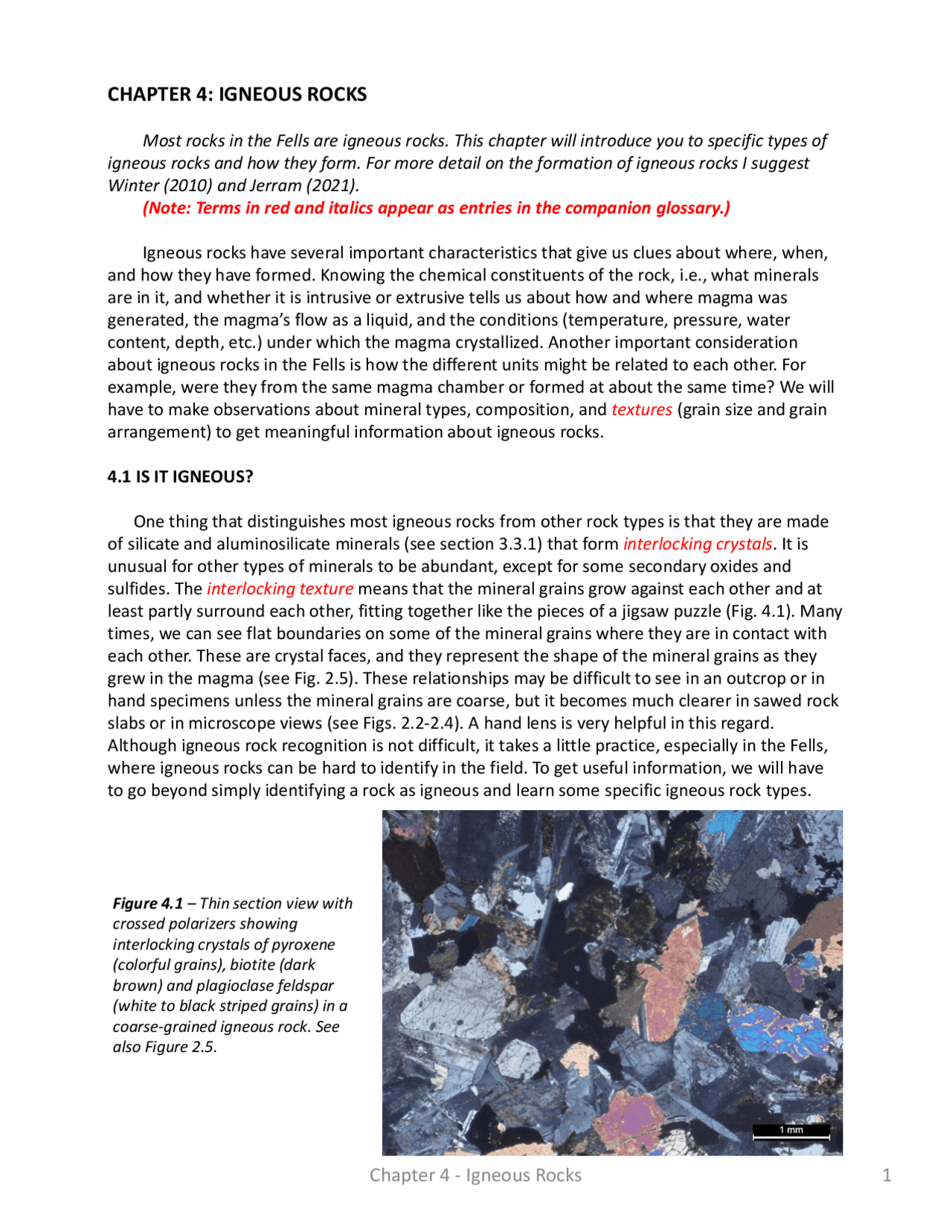 CHAPTER 4: IGNEOUS ROCKS | Study notes Chemistry | Docsity